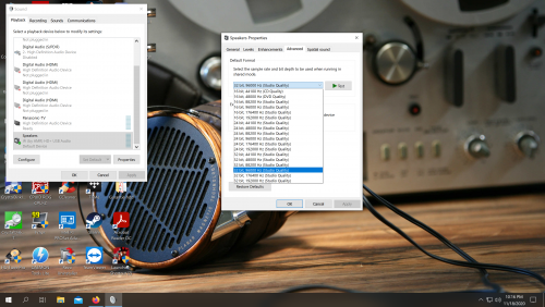 384 khz missing from Windows 10 sound settings with ZEN DAC | Headphone ...