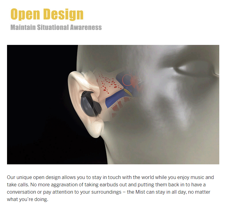 Apesonic Mist Bluetooth 5.1 'Sleep Aid' Comfortable Semi-In-Ear TWS ...