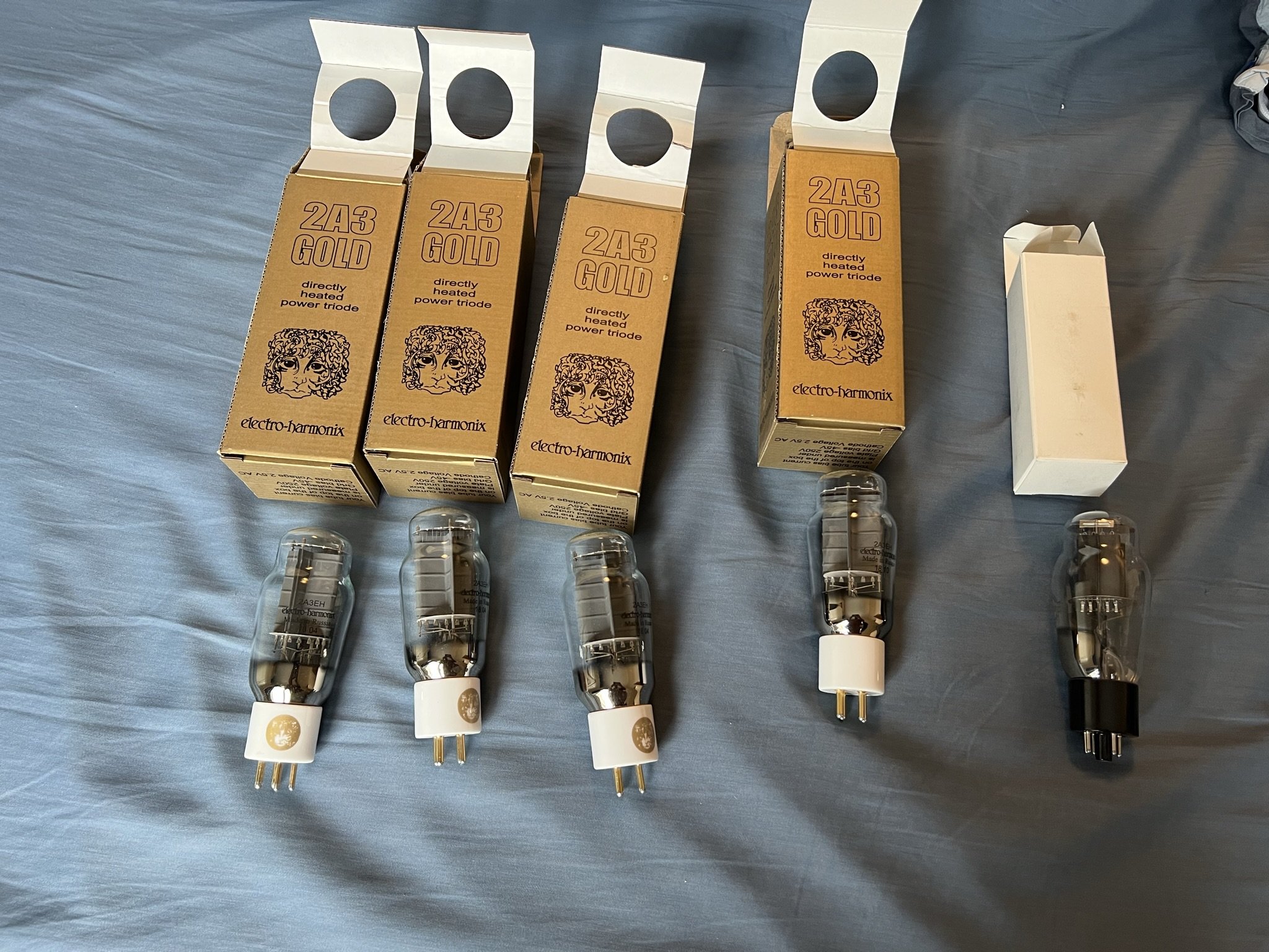 Closed: Set of 4 Electro-Harmonix 2A3 Gold power tubes | Headphone ...