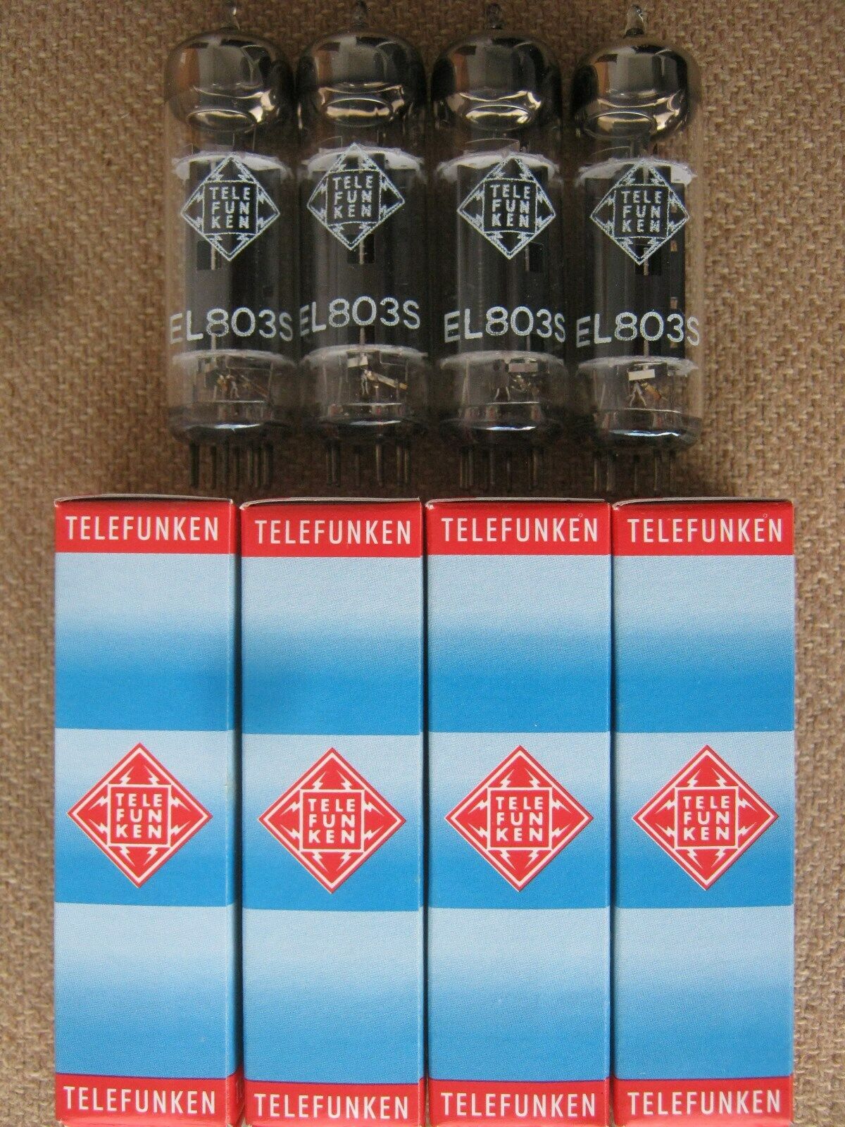 Closed: 4x EL803S TELEFUNKEN tubes - BLACK plates - NOS | Headphone ...