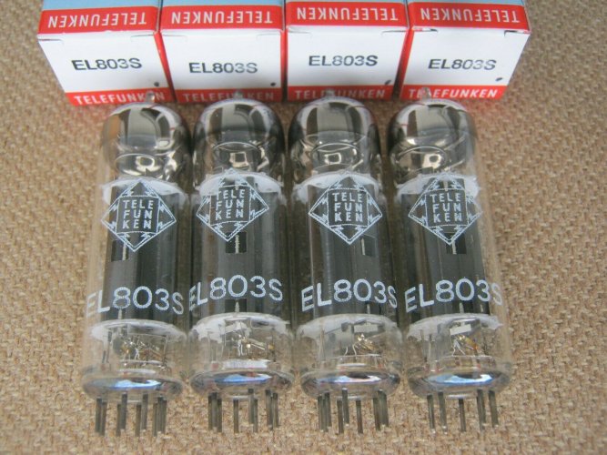Closed: 4x EL803S TELEFUNKEN tubes - BLACK plates - NOS | Headphone ...