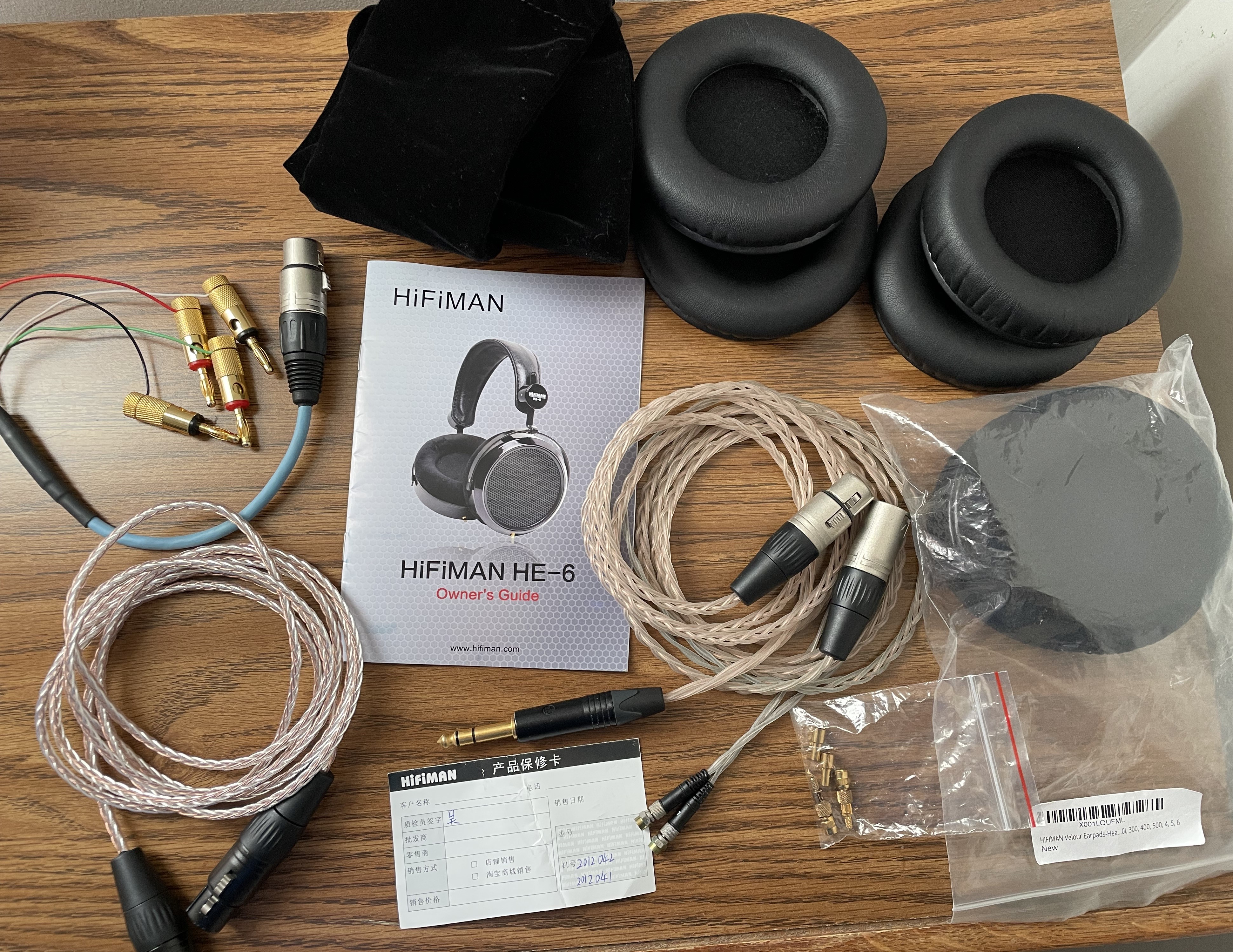 Sold: Hifiman HE-6 (OG 6 screw) + speaker adapter cable, XLR extension ...