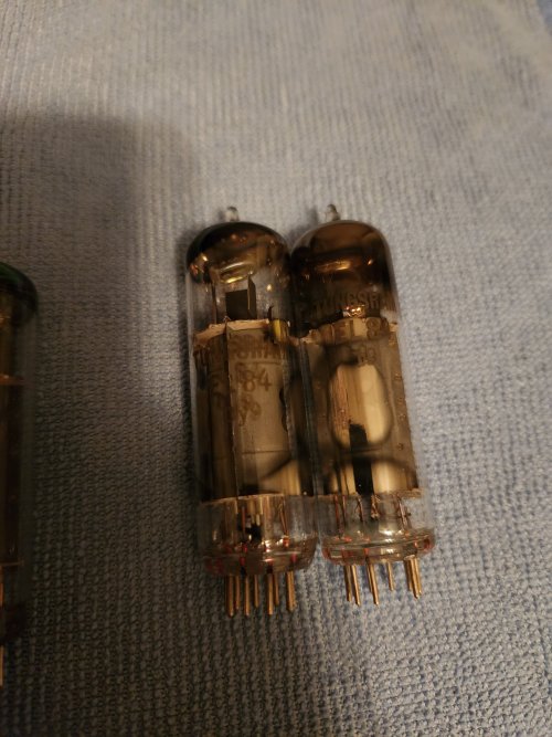 Sold: Tubes - Tungsram EL84 Welded Plate Foil O Getter - NOS Matched ...