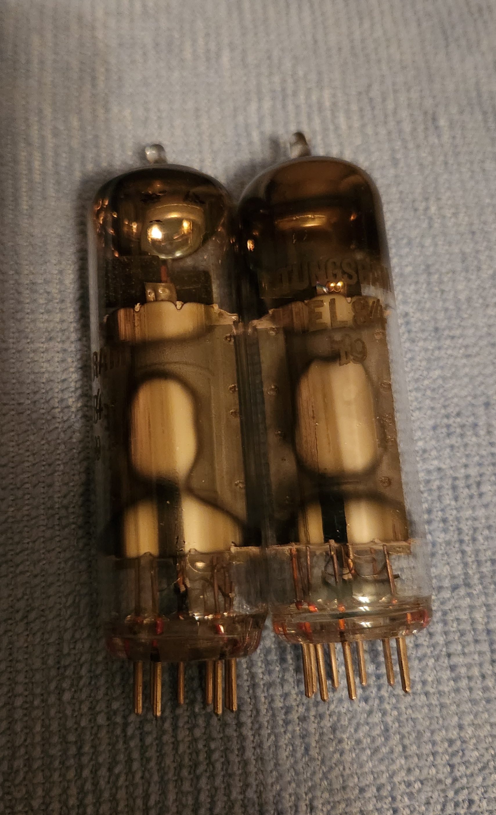 Sold: Tubes - Tungsram EL84 Welded Plate Foil O Getter - NOS Matched ...