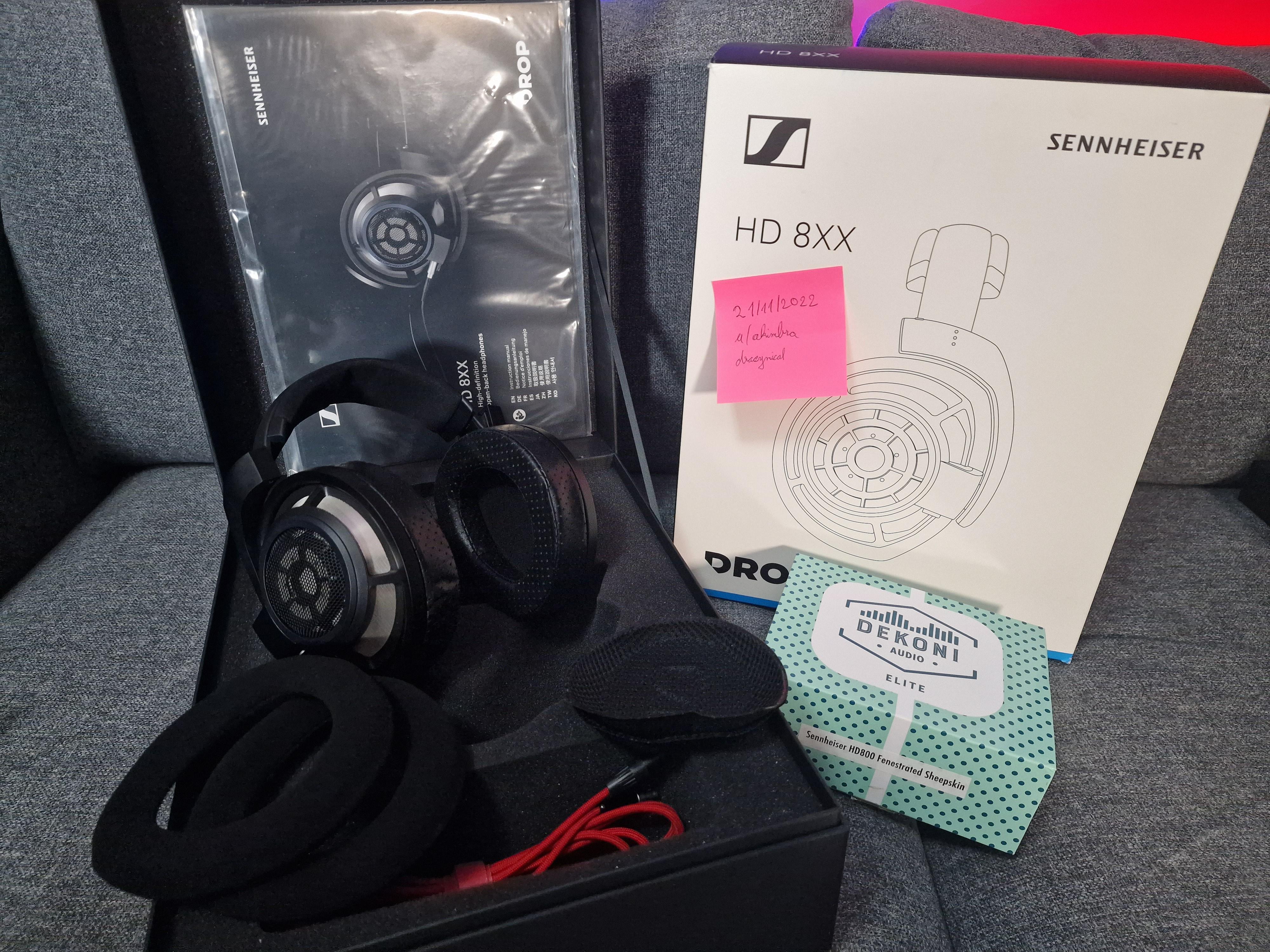 Closed: Drop + Sennheiser HD 8XX with Dekoni Fenestrated Sheepskin pads ...