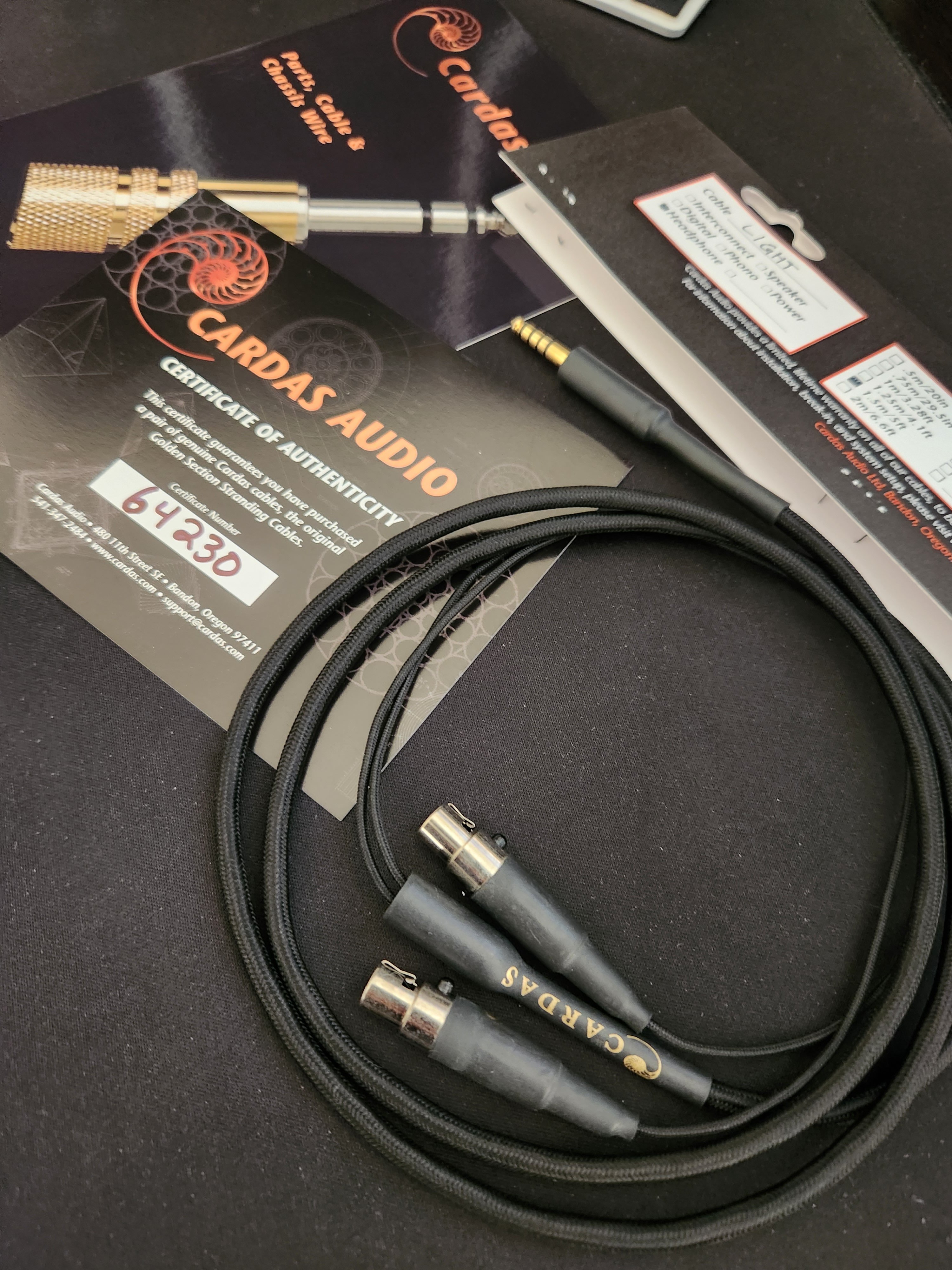 Sold: Cardas Cable Light Mini XLR & 4.4 terminated | Headphone Reviews ...