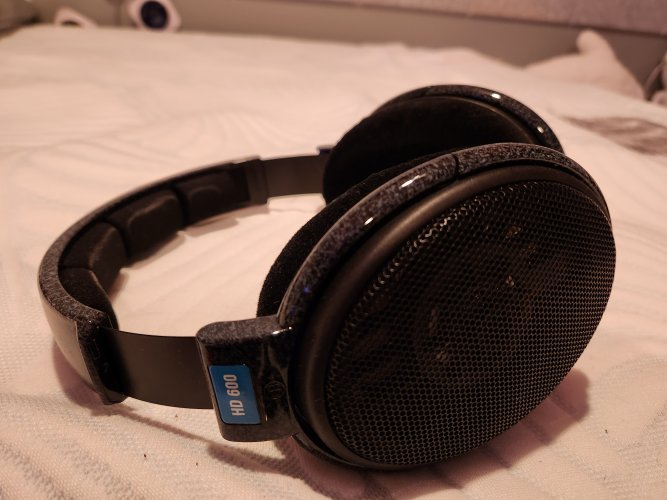 Sold: Sennheiser HD600 Marble with Corpse Cable and ZMF pads ...