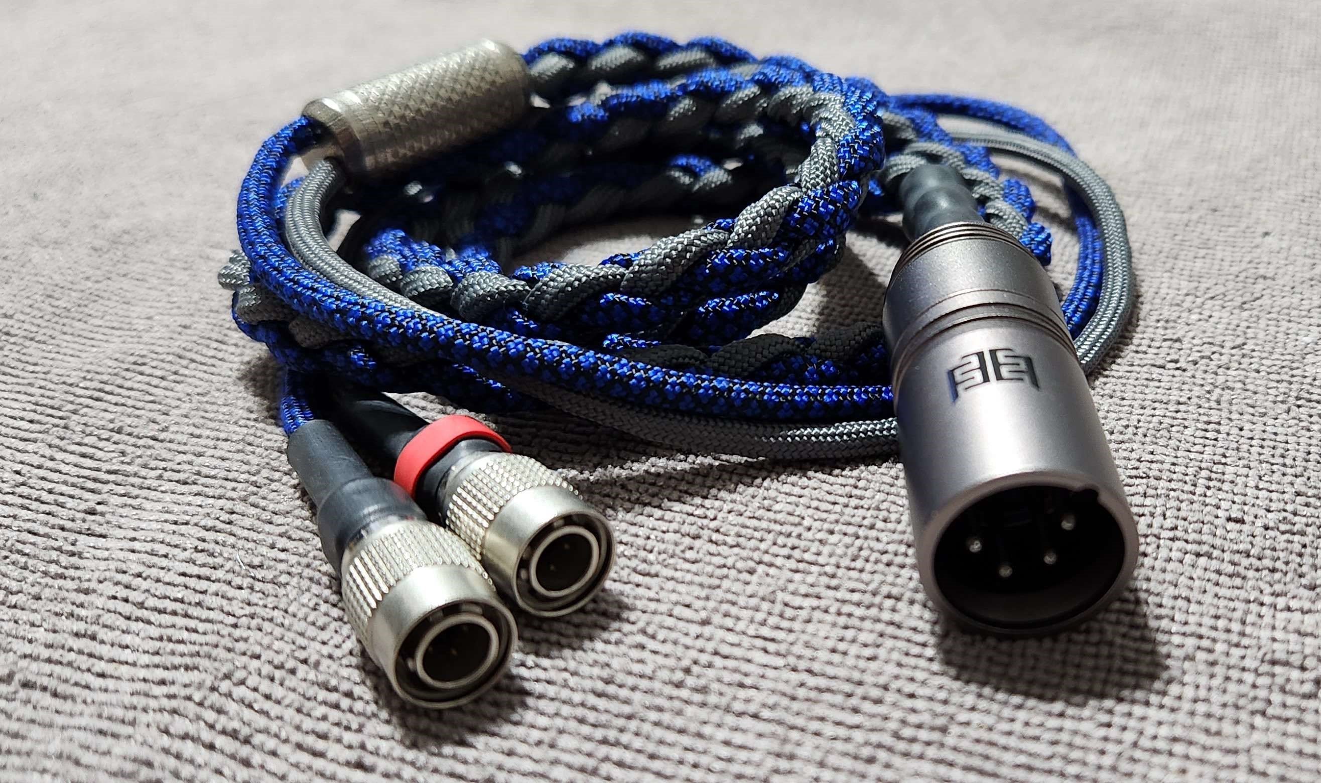 Sold: Ursine Audio 4’ DCA 4-Pin XLR Cable, Electric Blue Diamond (Mr ...