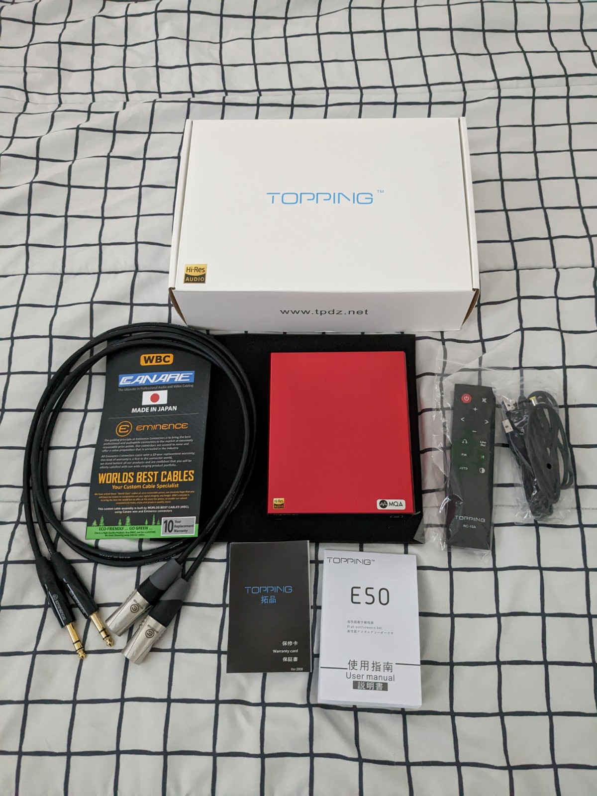 Closed: Topping E50 Balanced DAC / Pre-amp with WBC TRS to XLR Cables ...