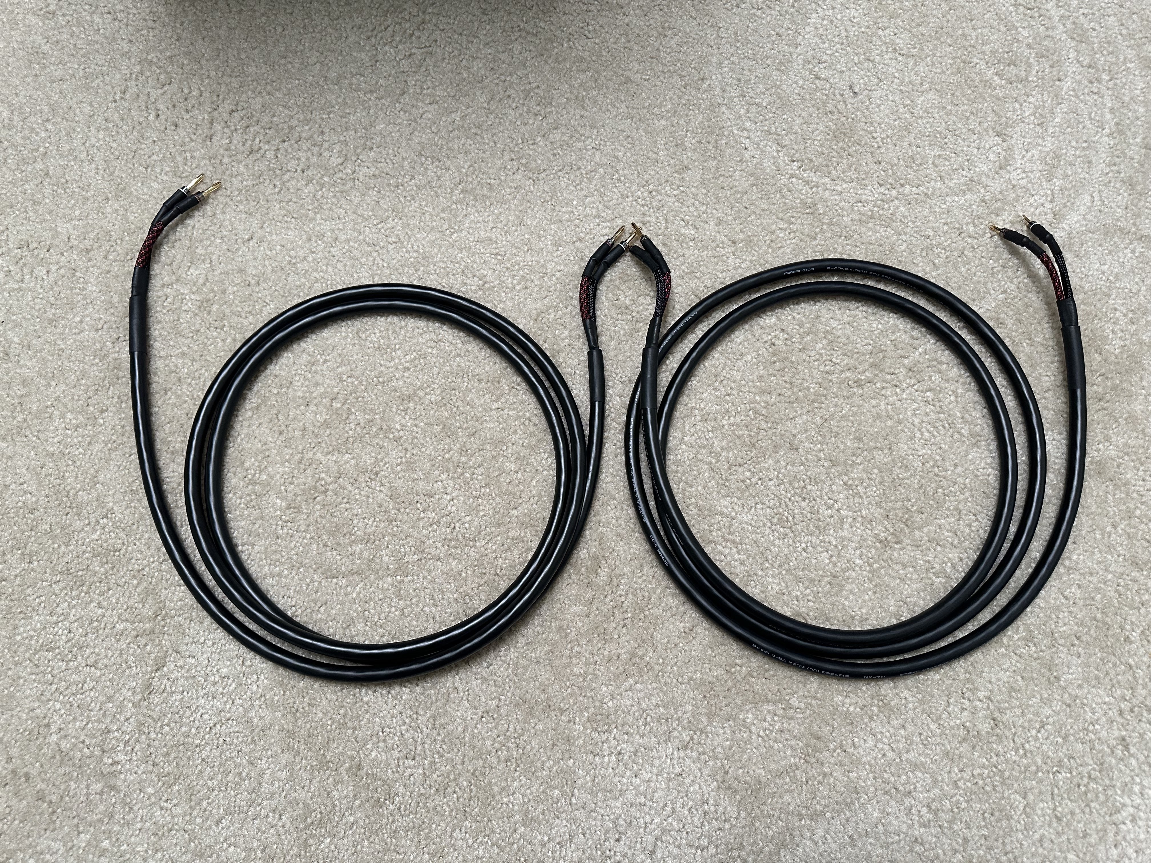 Sold: Mogami W3103 12AWG Copper Speaker Cable 9ft pair | Headphone ...