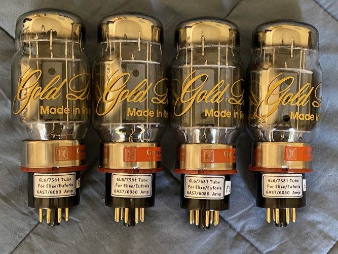 Closed: KT88 Gold Lion tubes, Quad, with adapters for Felix Euforia (or ...