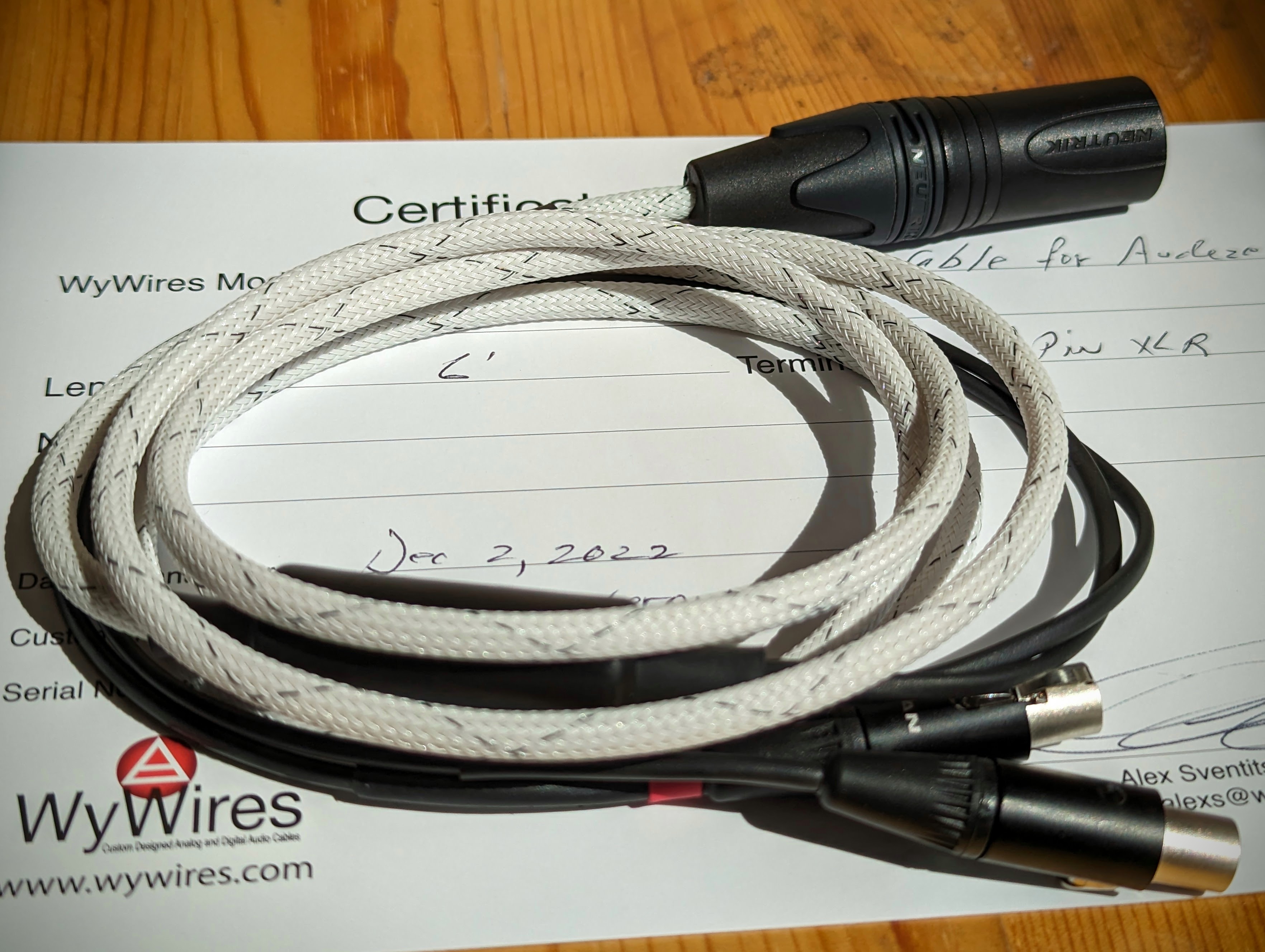 Sold: WyWires Platinum 4pin XLR balanced cable 6ft/1.8m under warranty ...