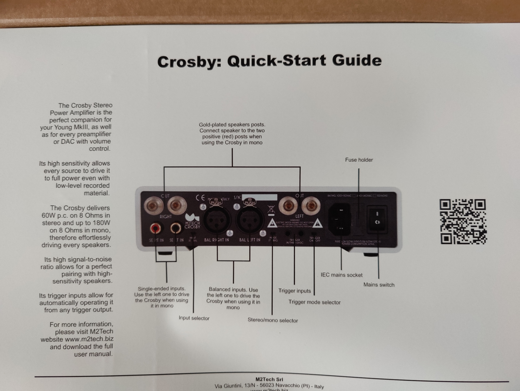 Closed: Power Amp M2Tech Crosby. Class D. 2x60w/8ohm. 2x110w/4ohm | Headphone Reviews and ...