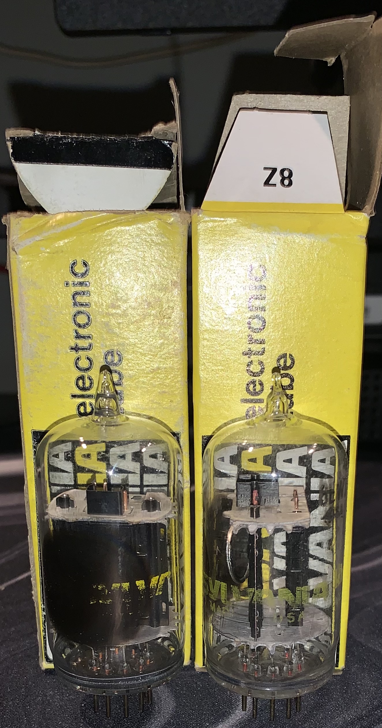Sold: Sylvania Matched Code Pair 6EW7 Tubes RCA USA NOS Fat Bottle ...