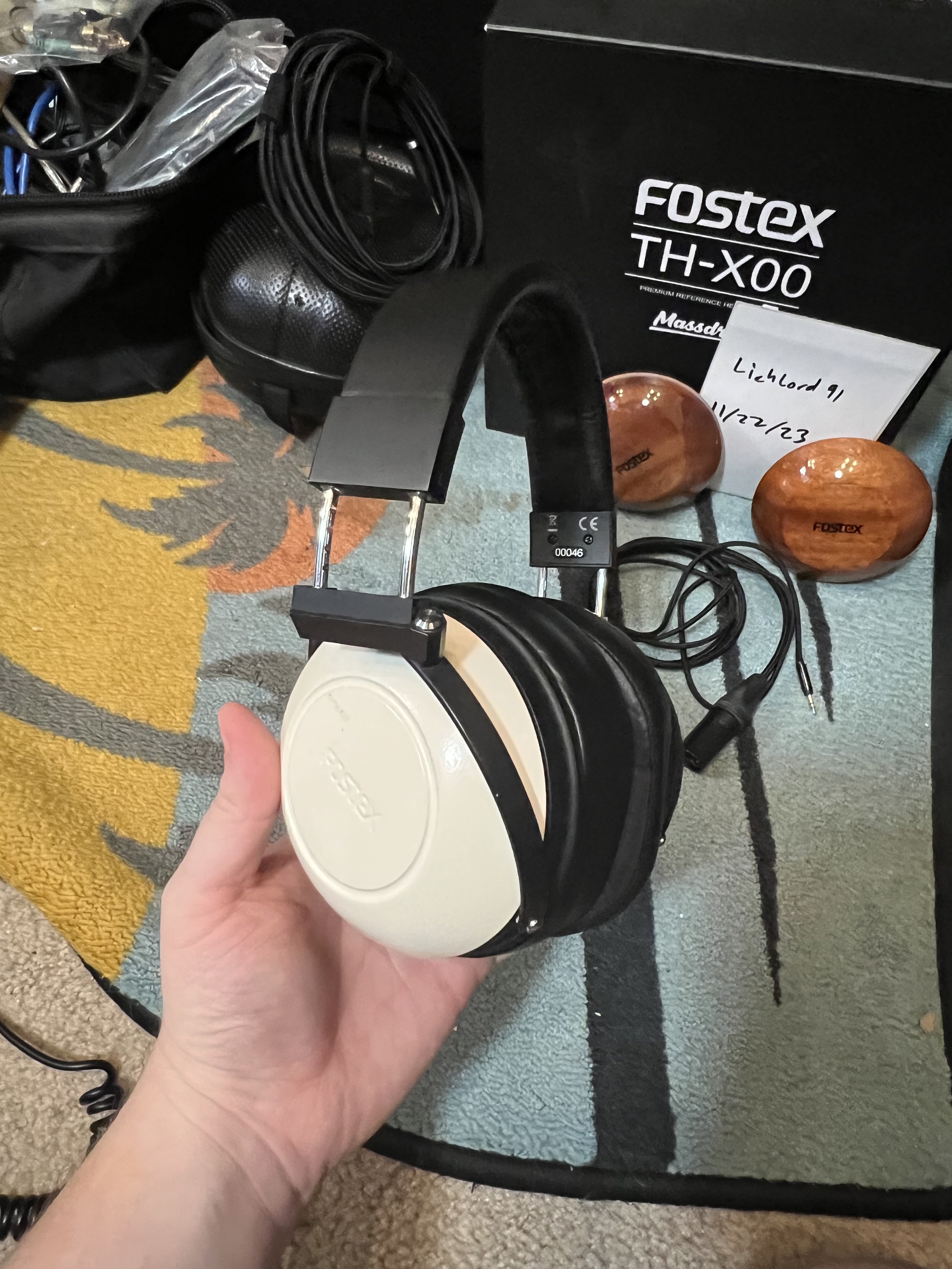 Closed: Fostex Mahogany TR-X00 with h600 cups and removable cable mod ...