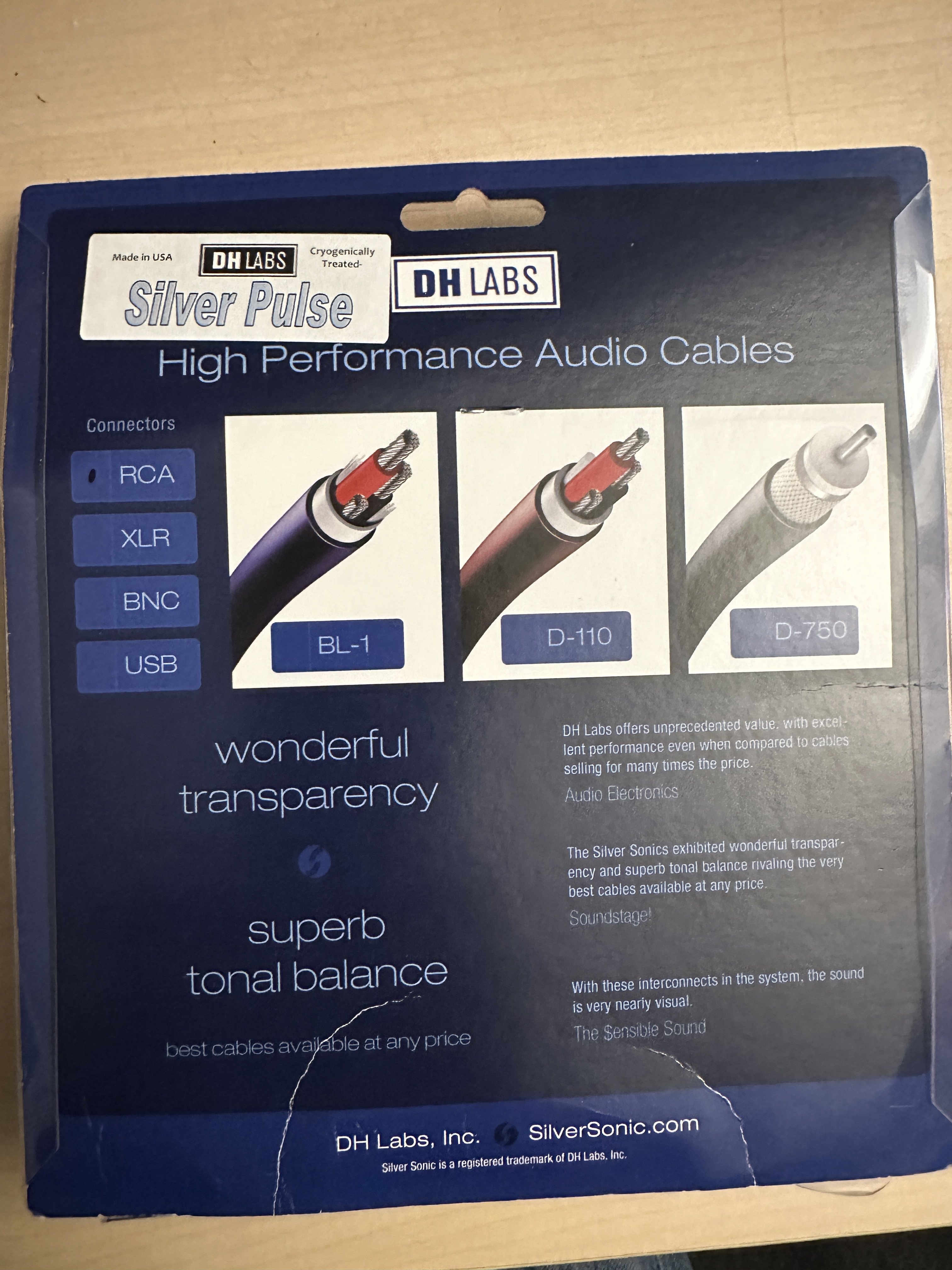 Closed: DH Labs - Silver Pulse Interconnects (RCA) Cables | Headphone ...