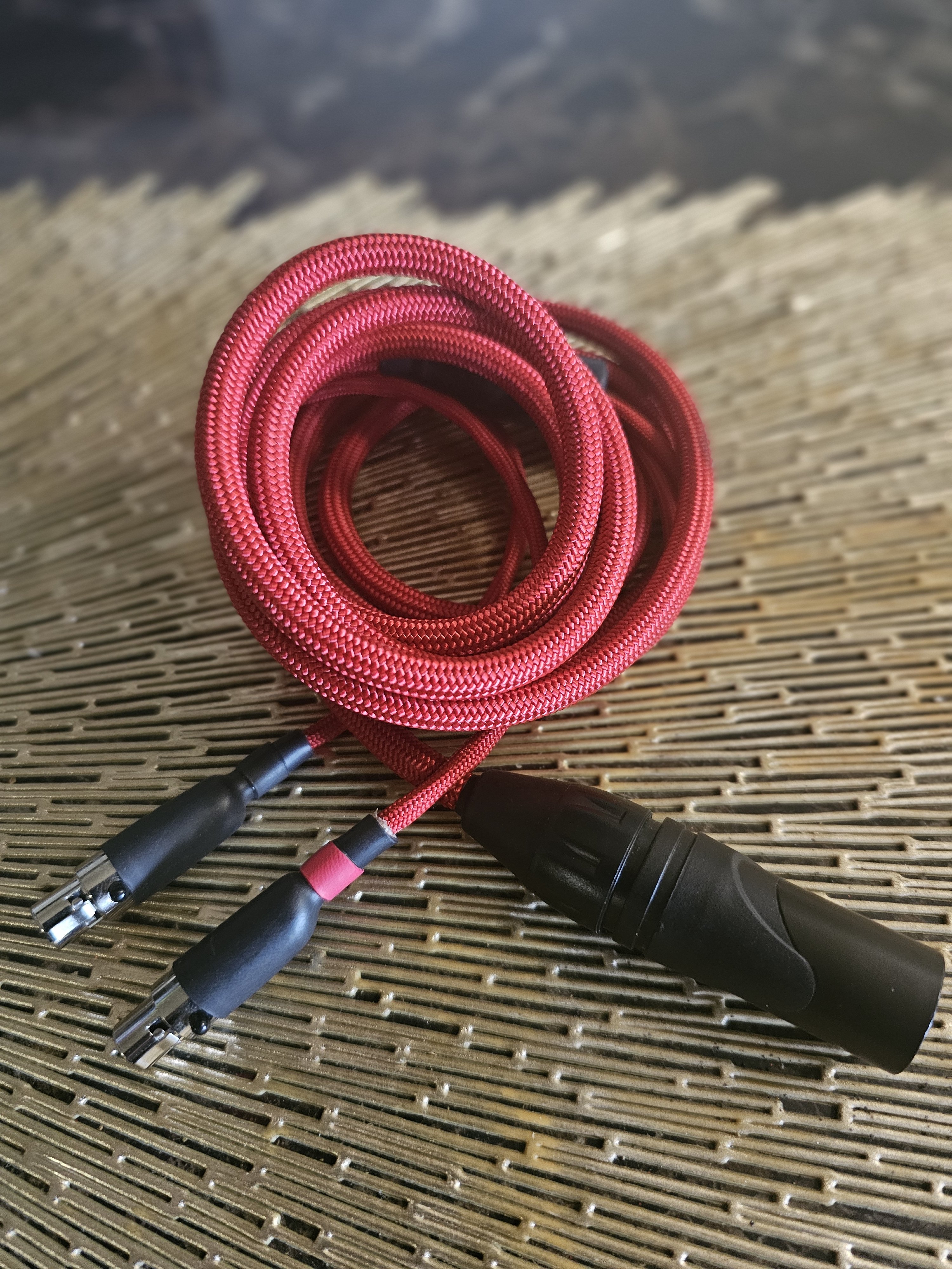 Sold: Periapt Headphone Cable mini xlr 4 pin to 4 Pin XLR (7ft) RED ...
