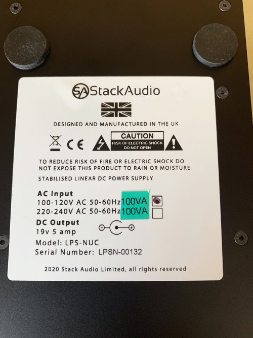 Closed: SOLD Elsewhere - Stack Audio VOLT Black 19V 5A (For Roon ...