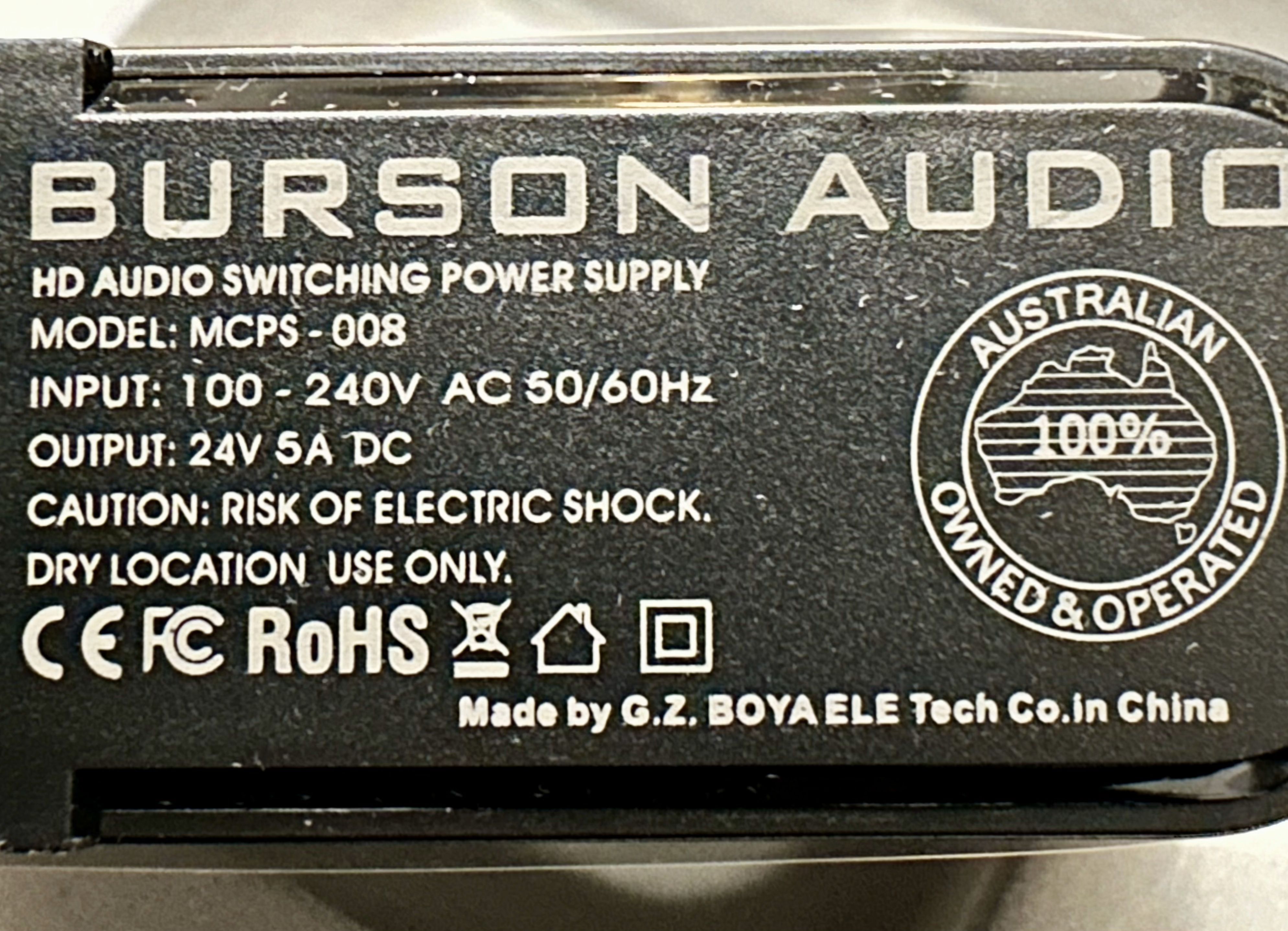 Burson Supercharger - low noise power supplies - 24V/5A, 24V/3A ...