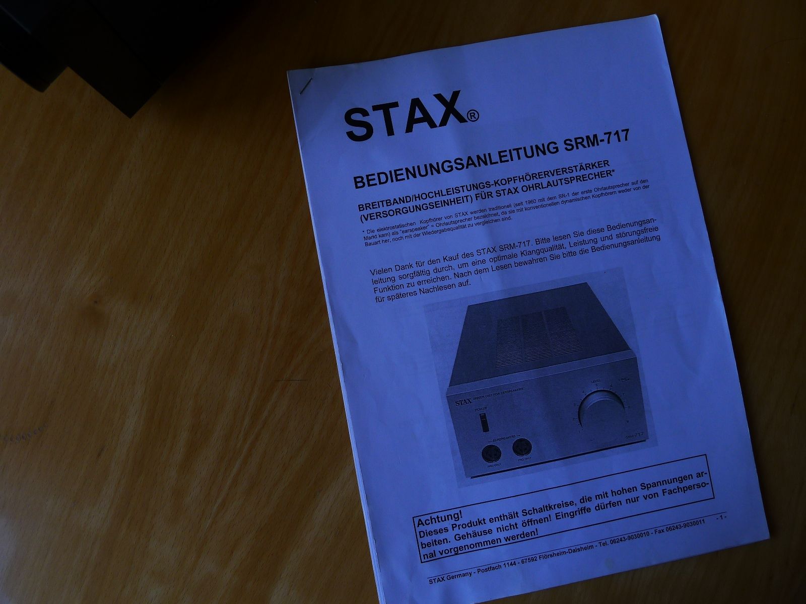 Sold: (SOLD))Very Rare STAX SRM-717 Black Electrostatic Amp | Headphone ...