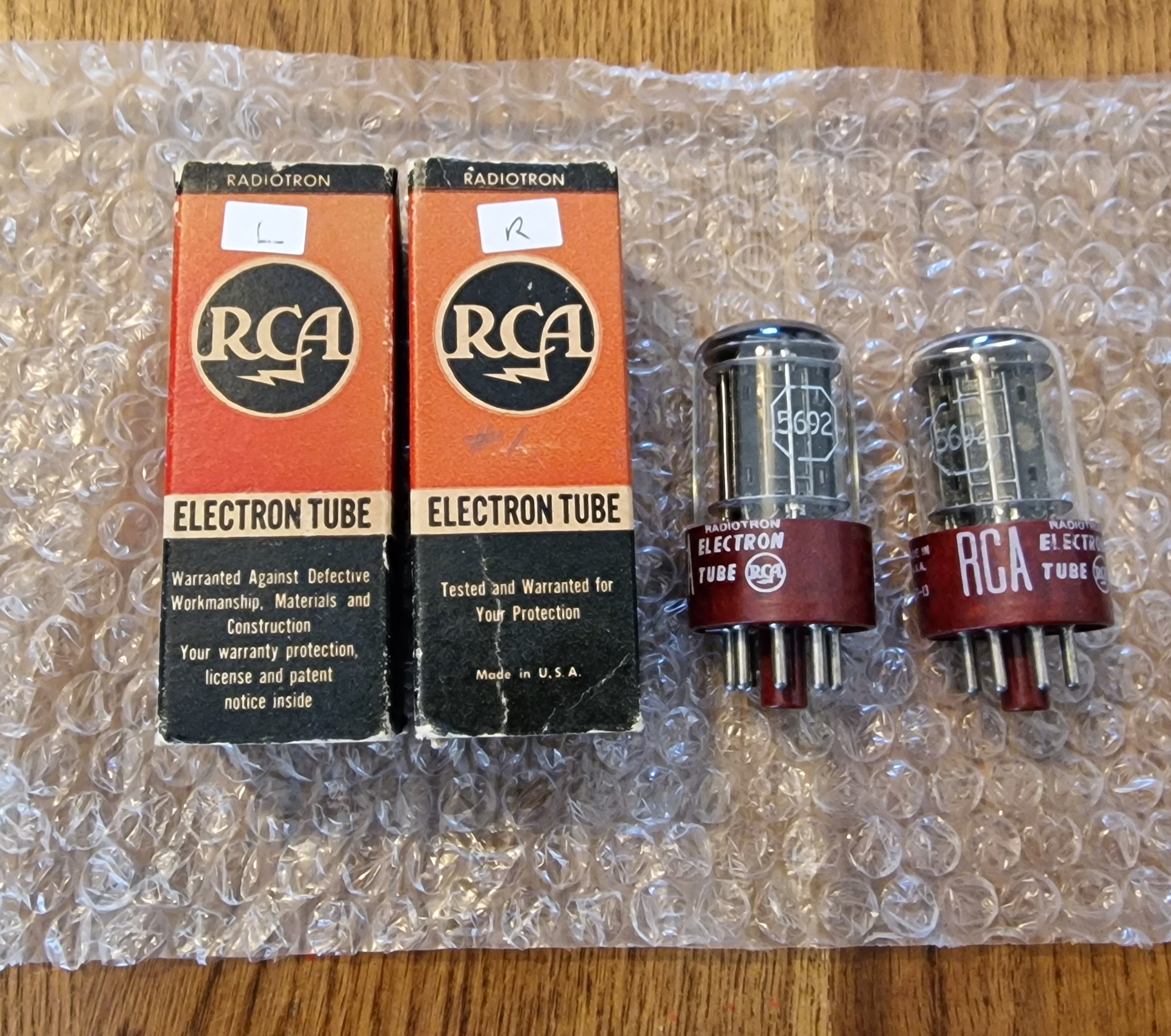 Sold: RCA 5692 6SN7GT Red Base 1957 Matching Date Pair | Headphone ...
