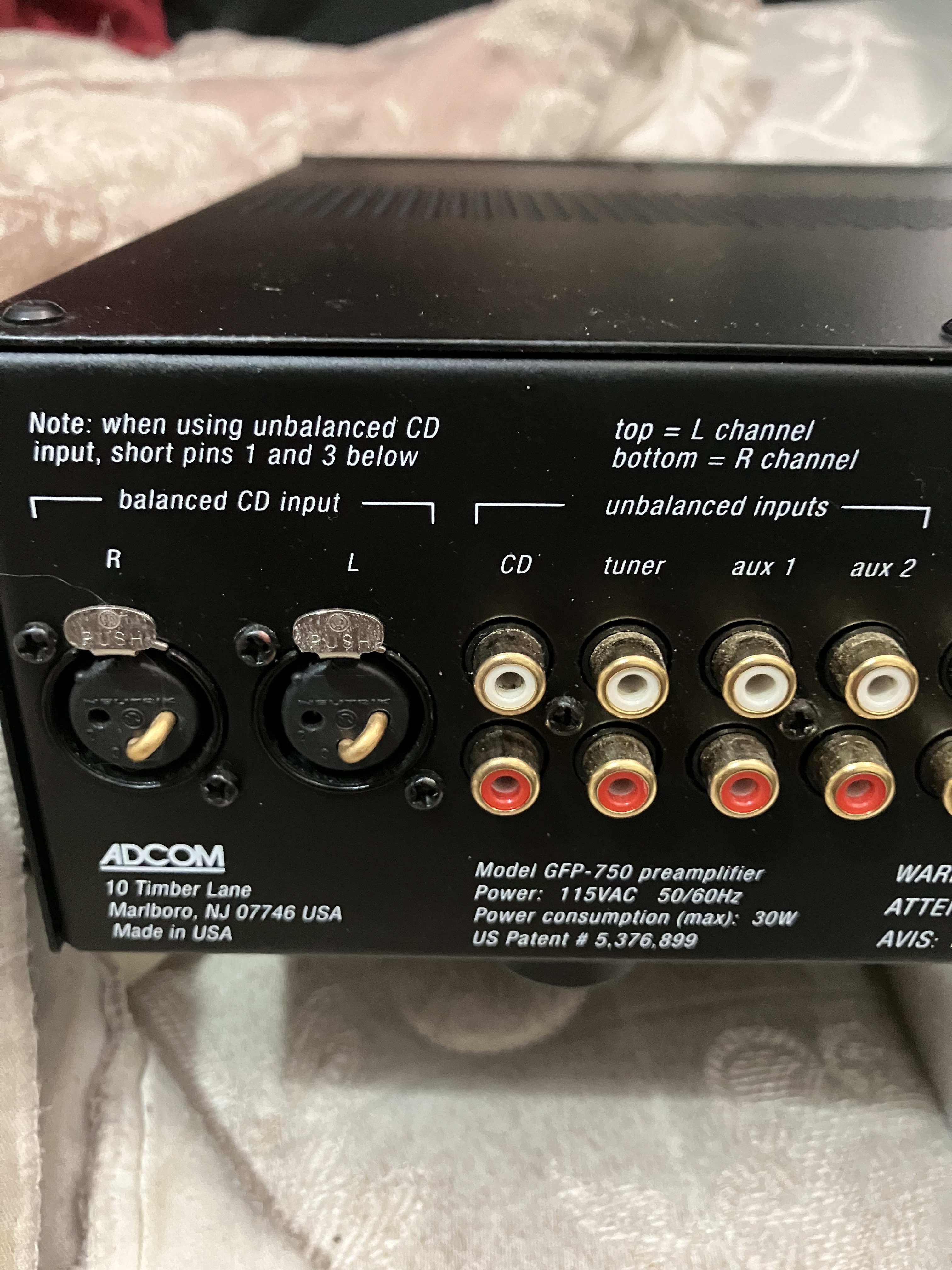 Sold: (SOLD) ADCOM GFP-750 Preamp TOTL | Headphone Reviews and ...
