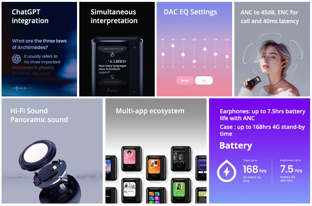 iKKO ActiveBuds - World's First AI-Smart TWS Earbuds with a Vivid AMOLED Touchscreen ...