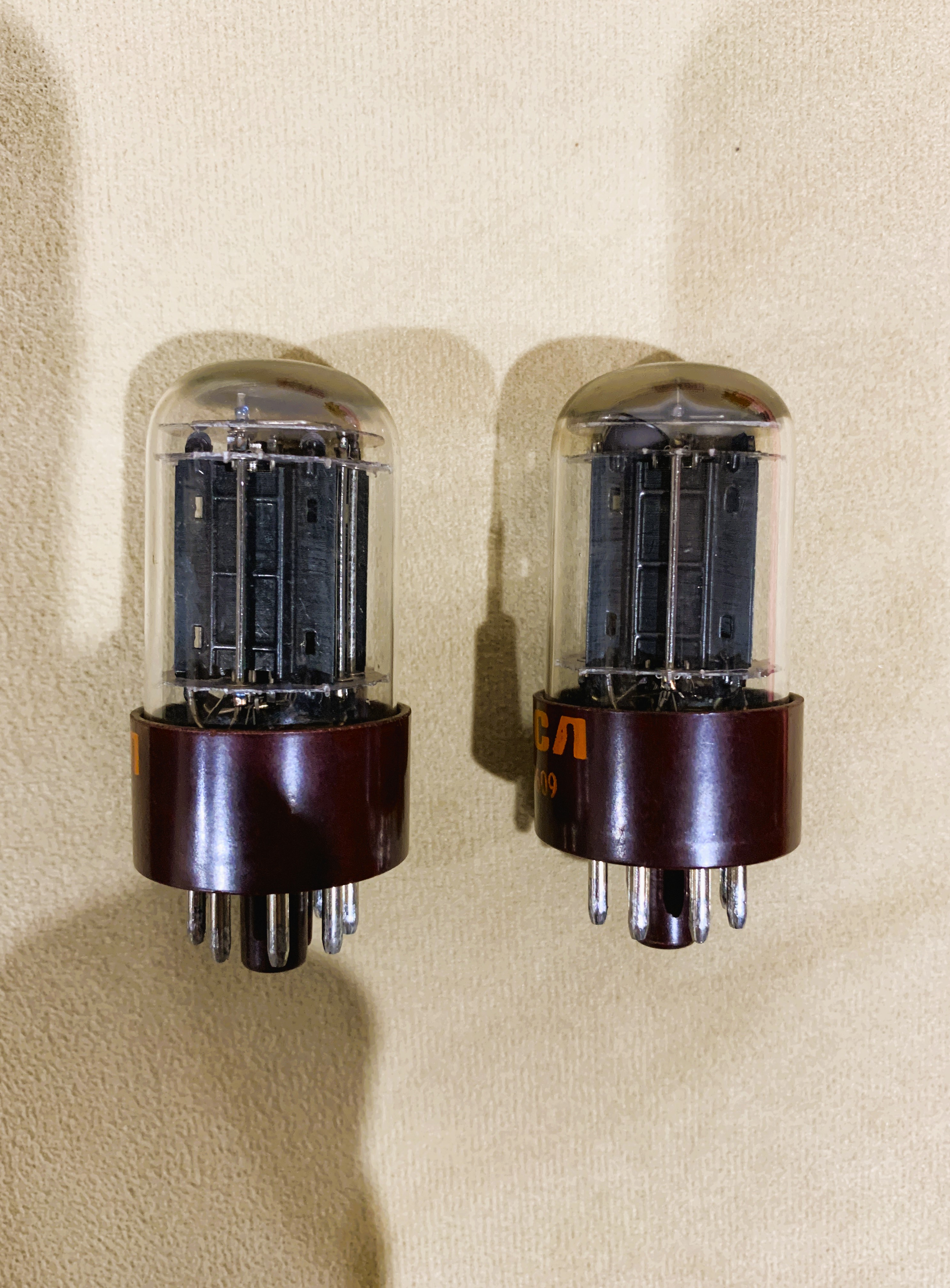 Sold: RCA 5692 Pair - Red Base - Black Plate - NOS - NIB (6SN7 Military ...