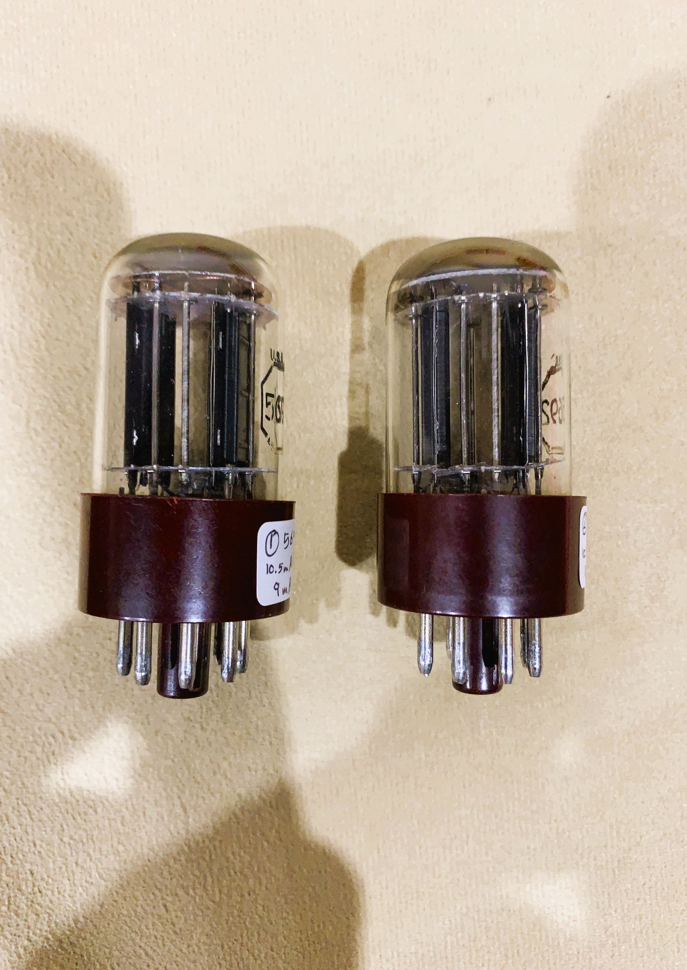 Sold: RCA 5692 Pair - Red Base - Black Plate - NOS - NIB (6SN7 Military ...