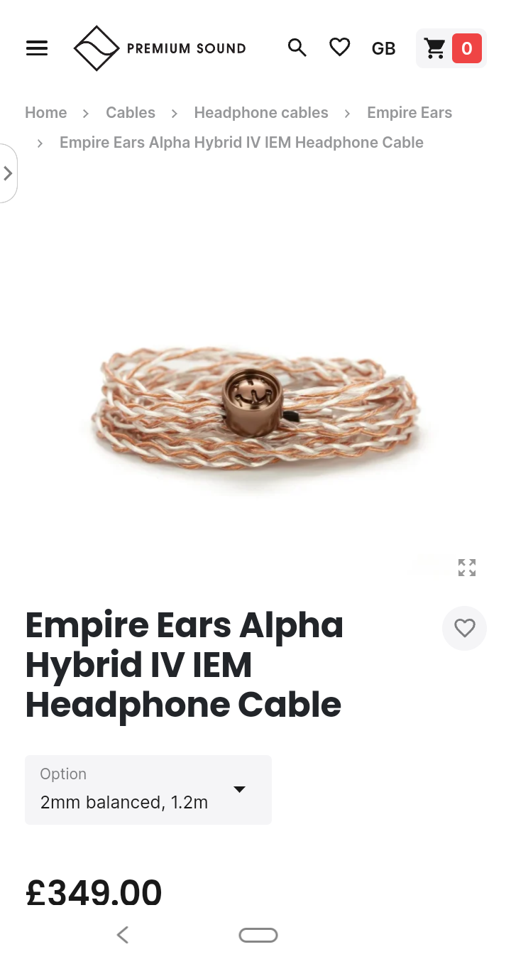 Closed: Empire Ears/Effect Audio Alpha Hybrid IV UP-OCC Pure Silver ...