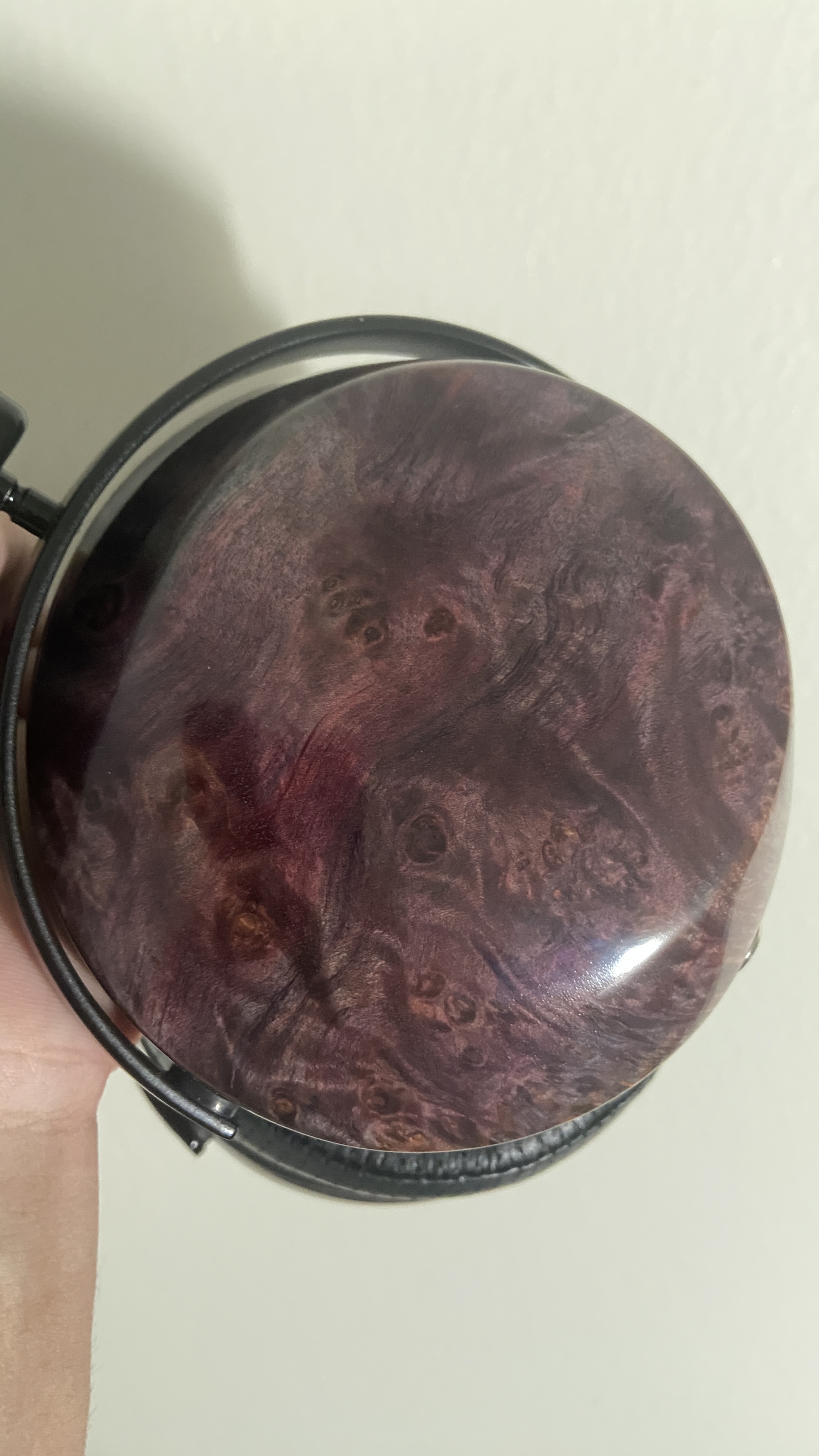 Sold: ZMF Atrium Closed - Stabilized Maroon Maple Burl | Headphone ...