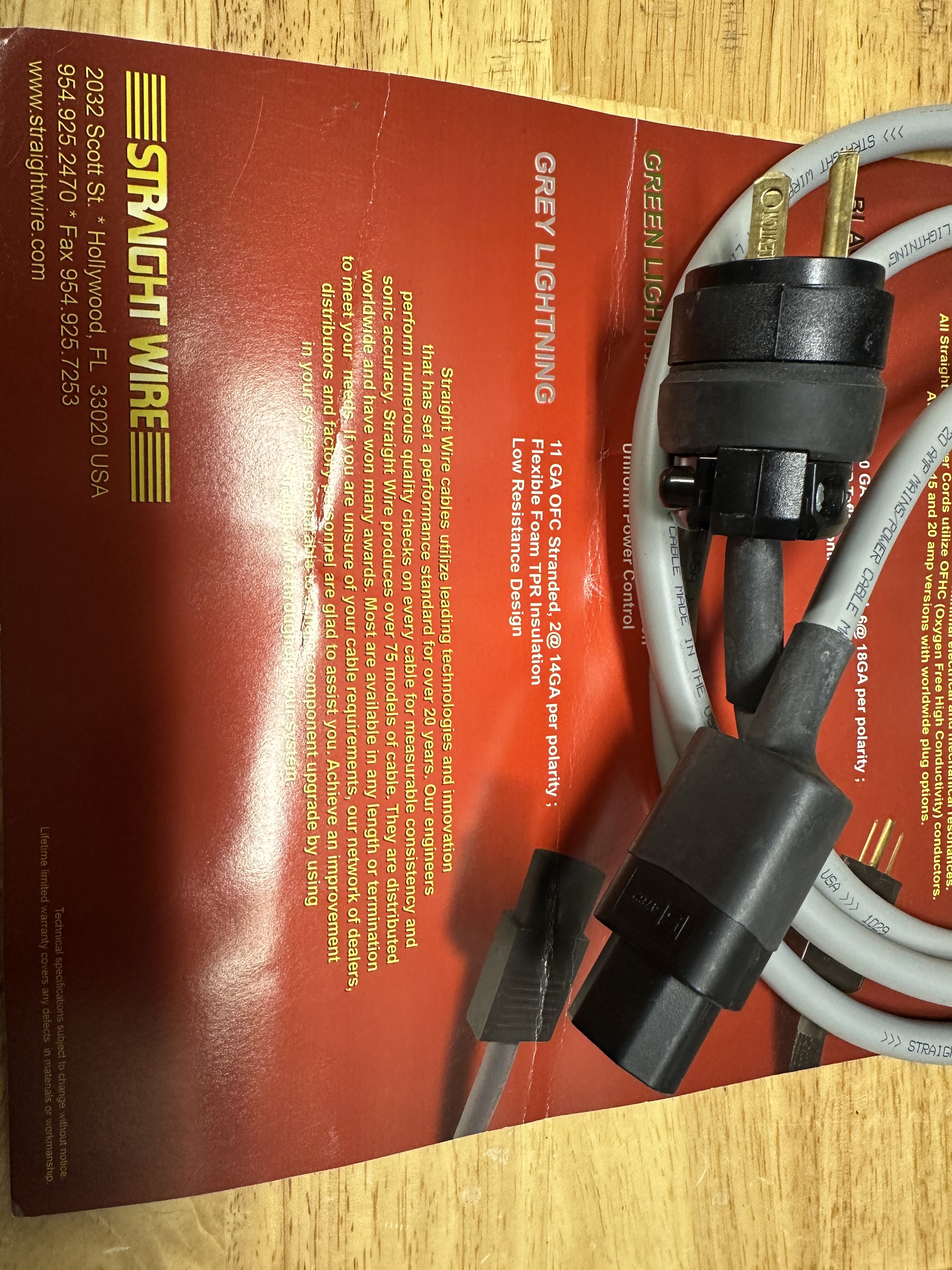 Closed: Straight Wire Grey Lightning power cord | Headphone Reviews and ...