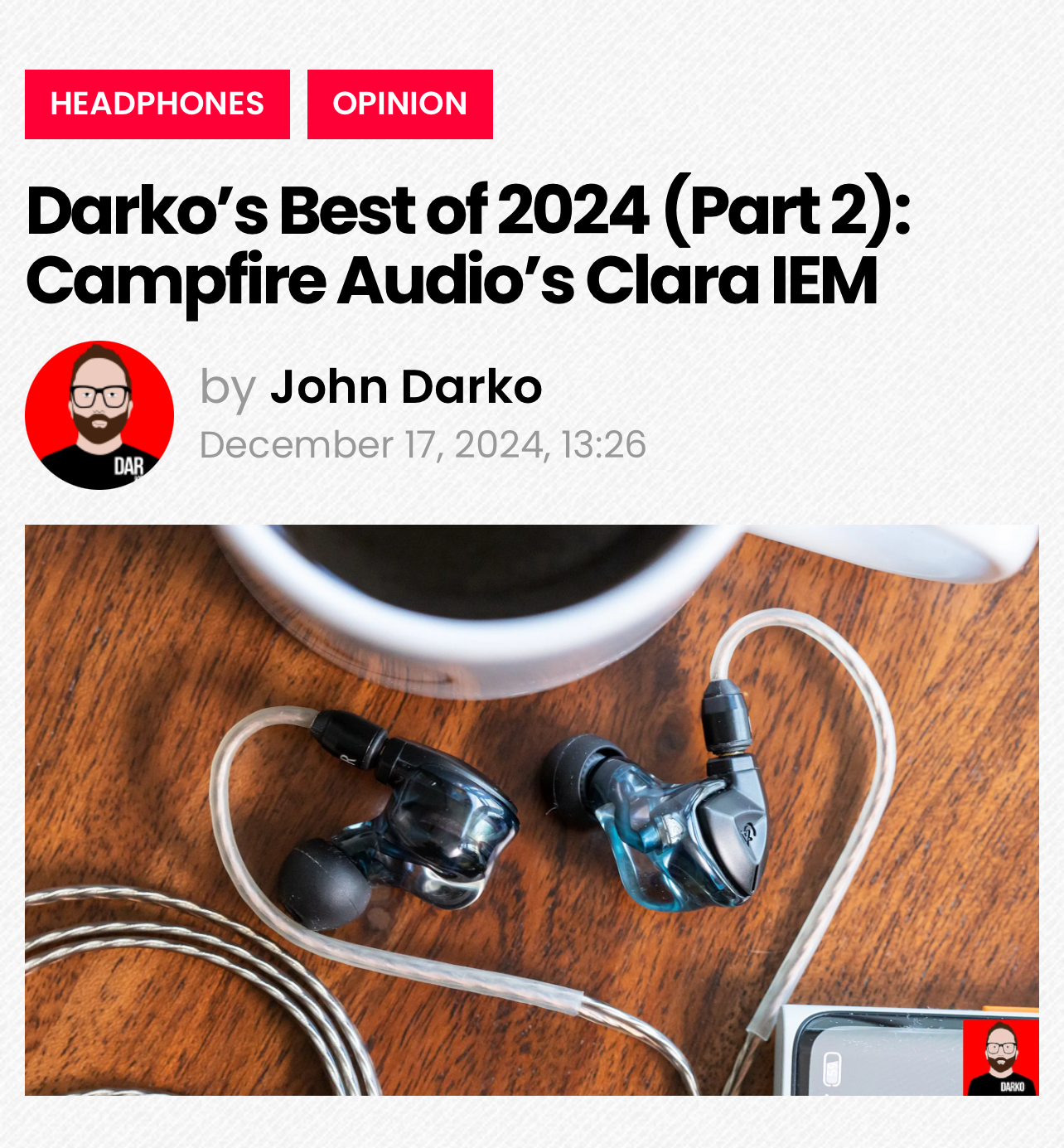 Clara - Campfire Audio x Alessandro Cortini - Official thread | Page 4 | Headphone Reviews and ...