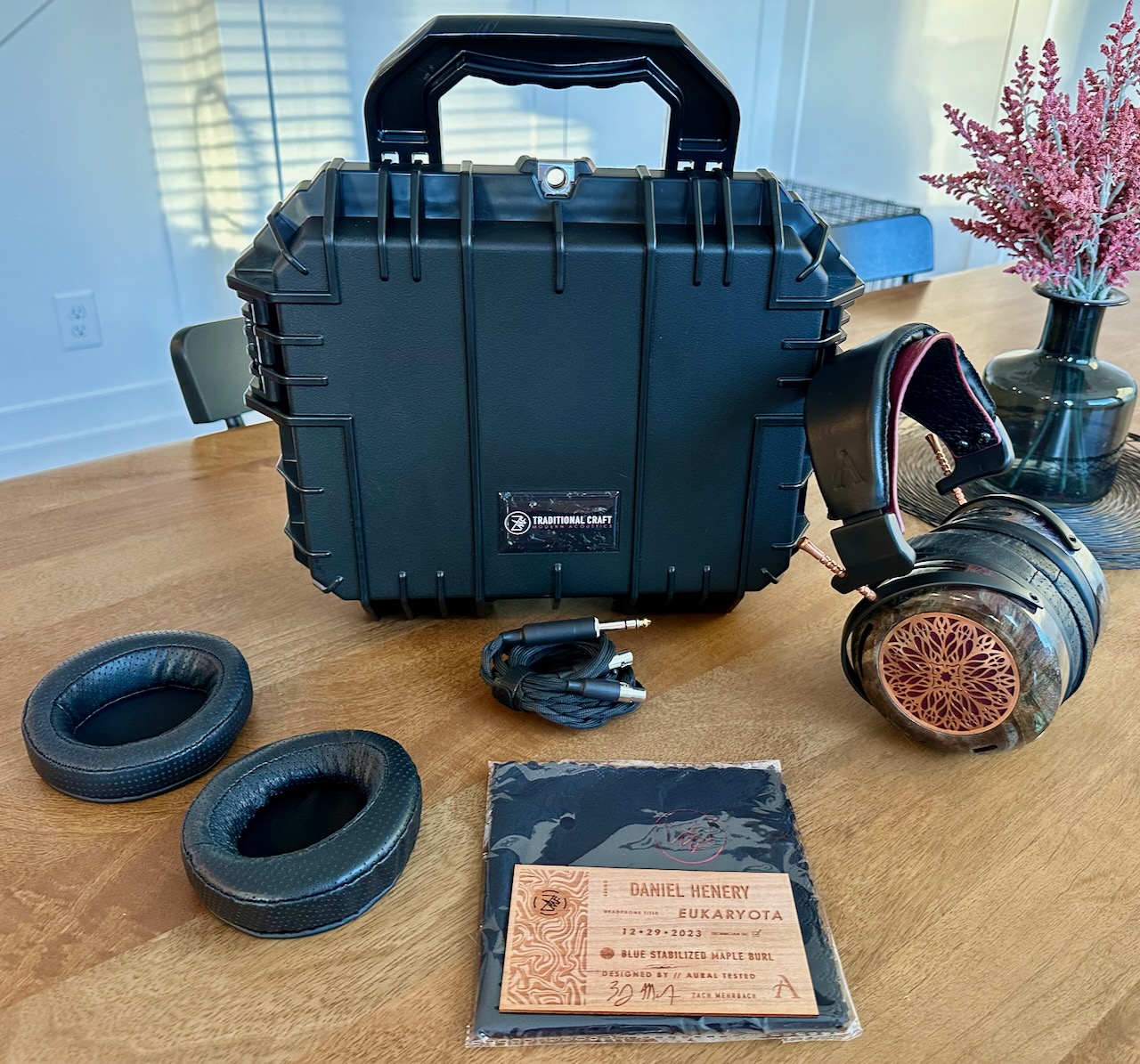 Sold: ZMF Atrium Open - Eukaryota - Blue Stabilized Maple Burl ...