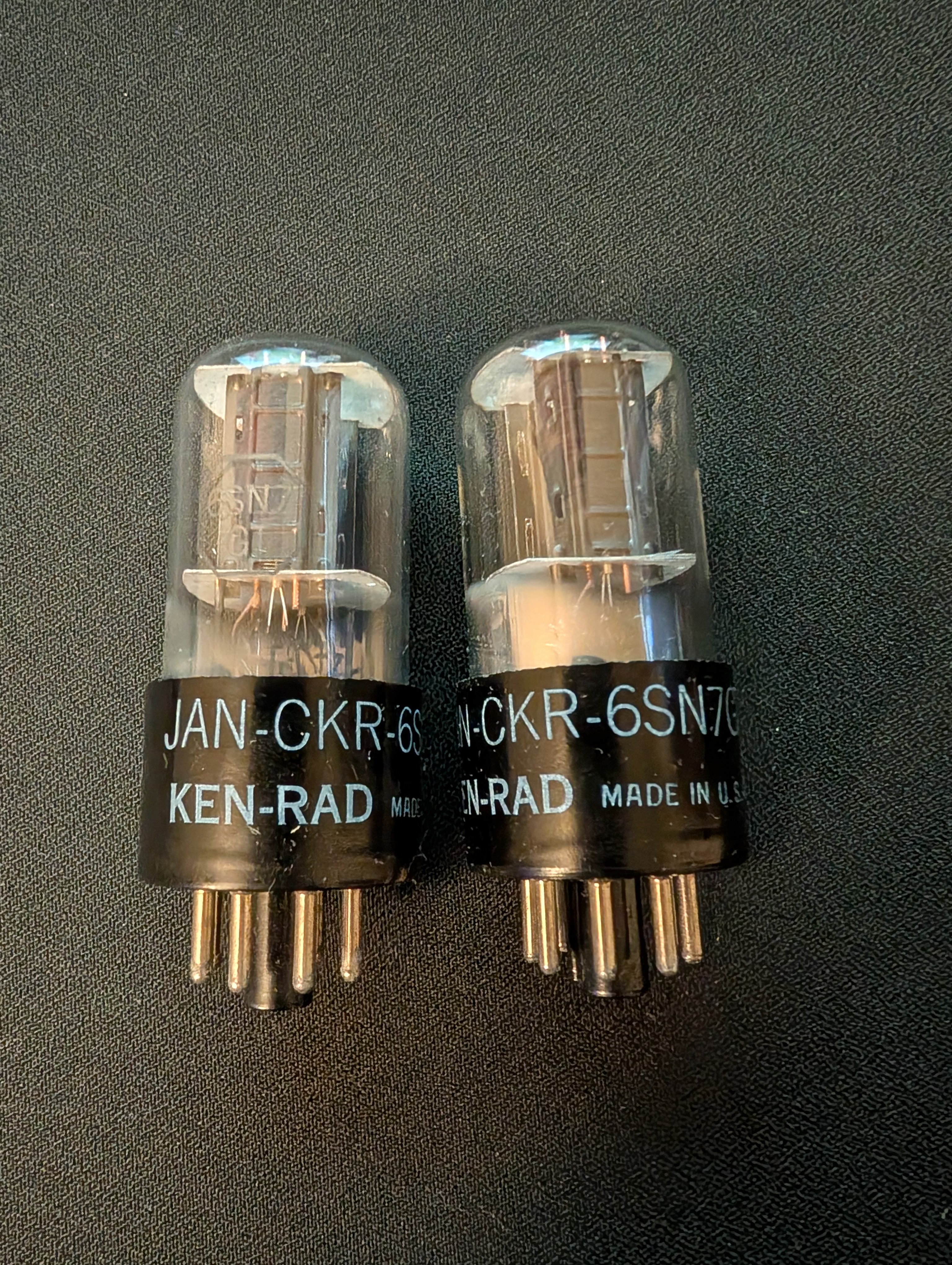 Sold: Ken-Rad VT-231 JAN CKR 6SN7GT black plate matched pair tubes ...