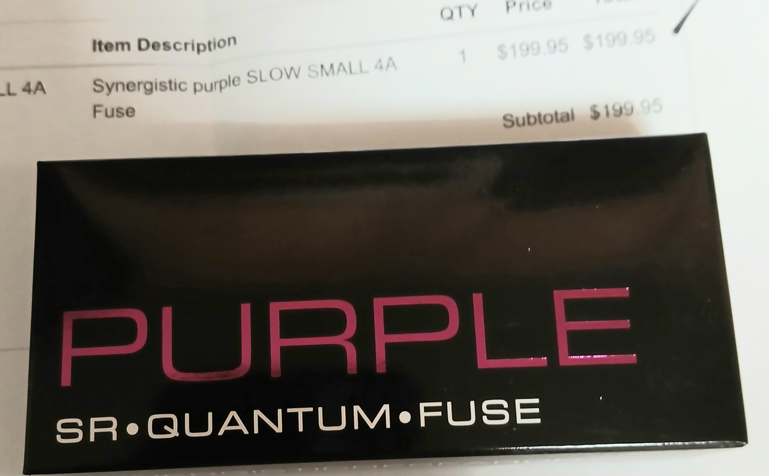 Closed: Synergistic Research Purple Fuse New in Box: Small, Slow Blow ...