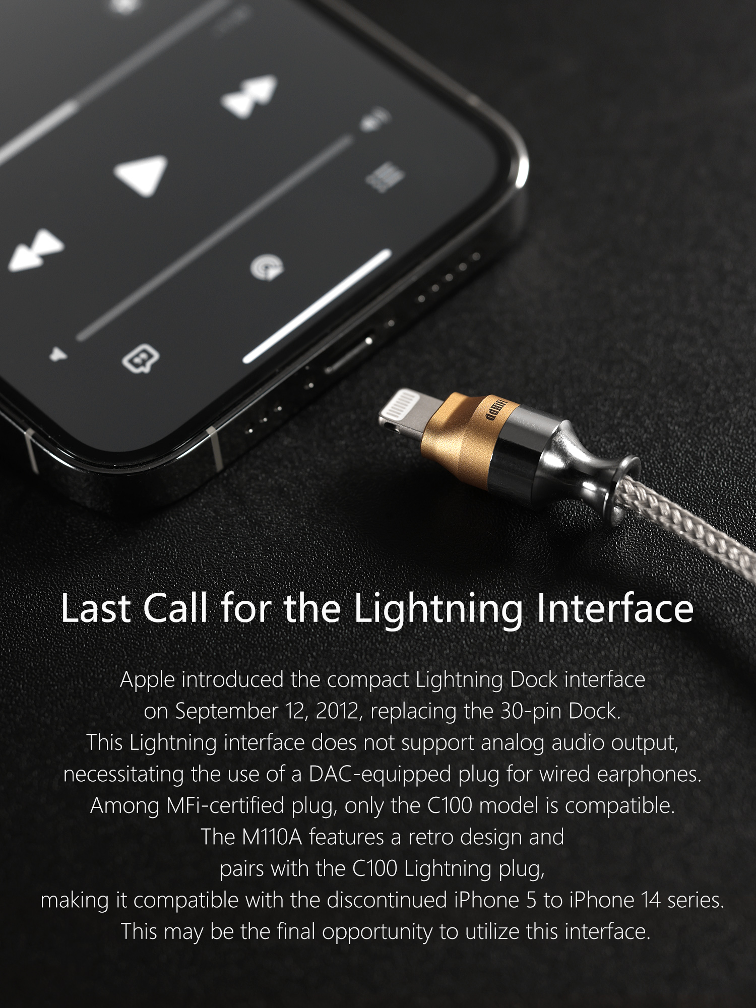 ddHiFi M110A Light-ning Interface Decoding Earphones Cable - Gallery ...