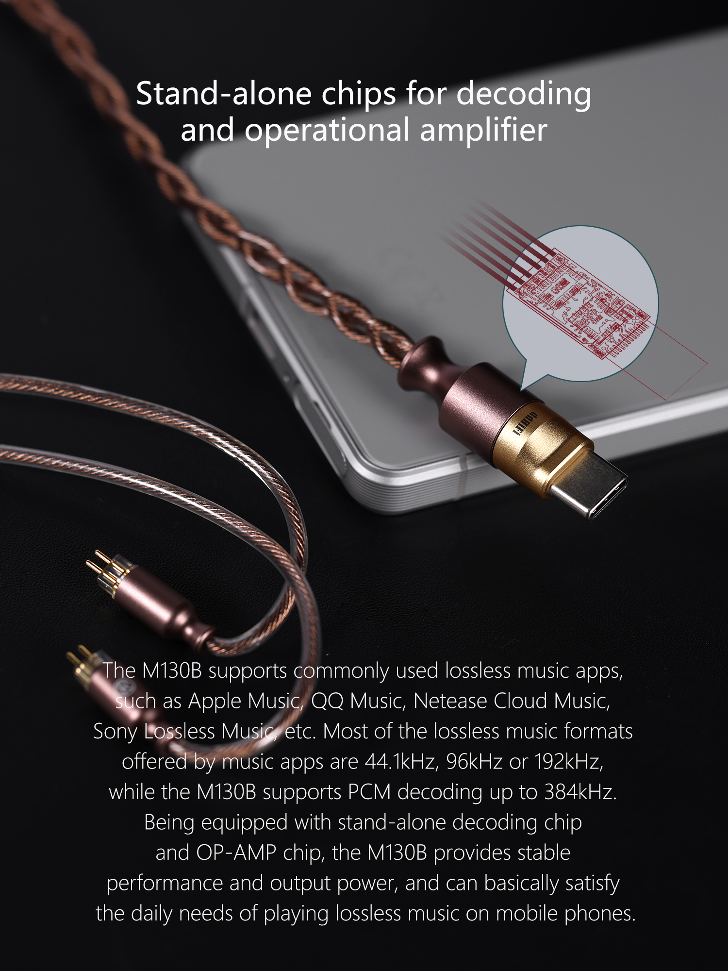 ddHiFi M130B (Coffee Cable) Professional All-in-one USB-C Decoding ...