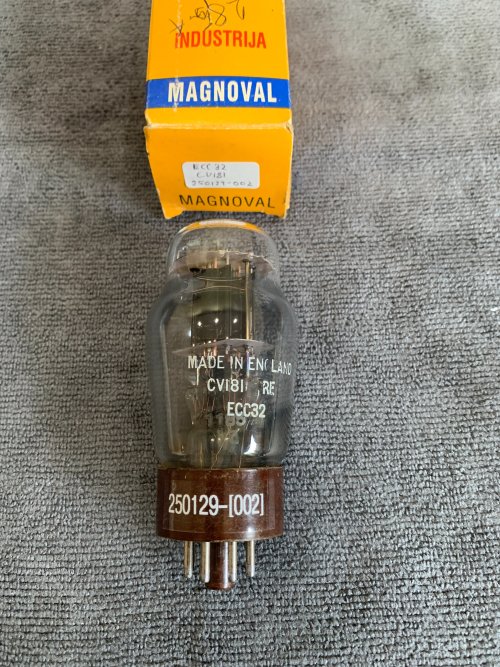 Sold: Mullard CV181 (ECC32 Military Version) Pair - Brown Base - Spiked ...