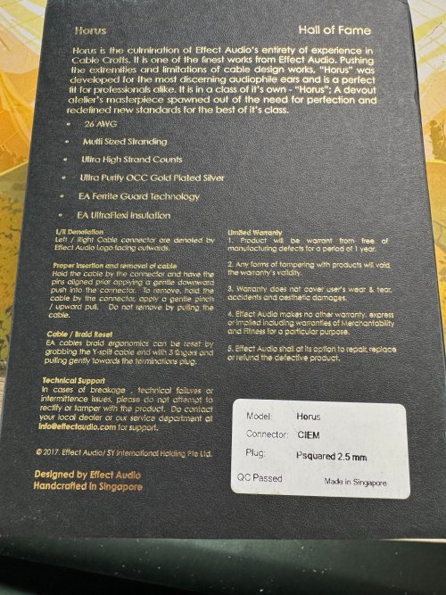 Sold: Effects Audio Horus | Headphone Reviews and Discussion - Head-Fi.org