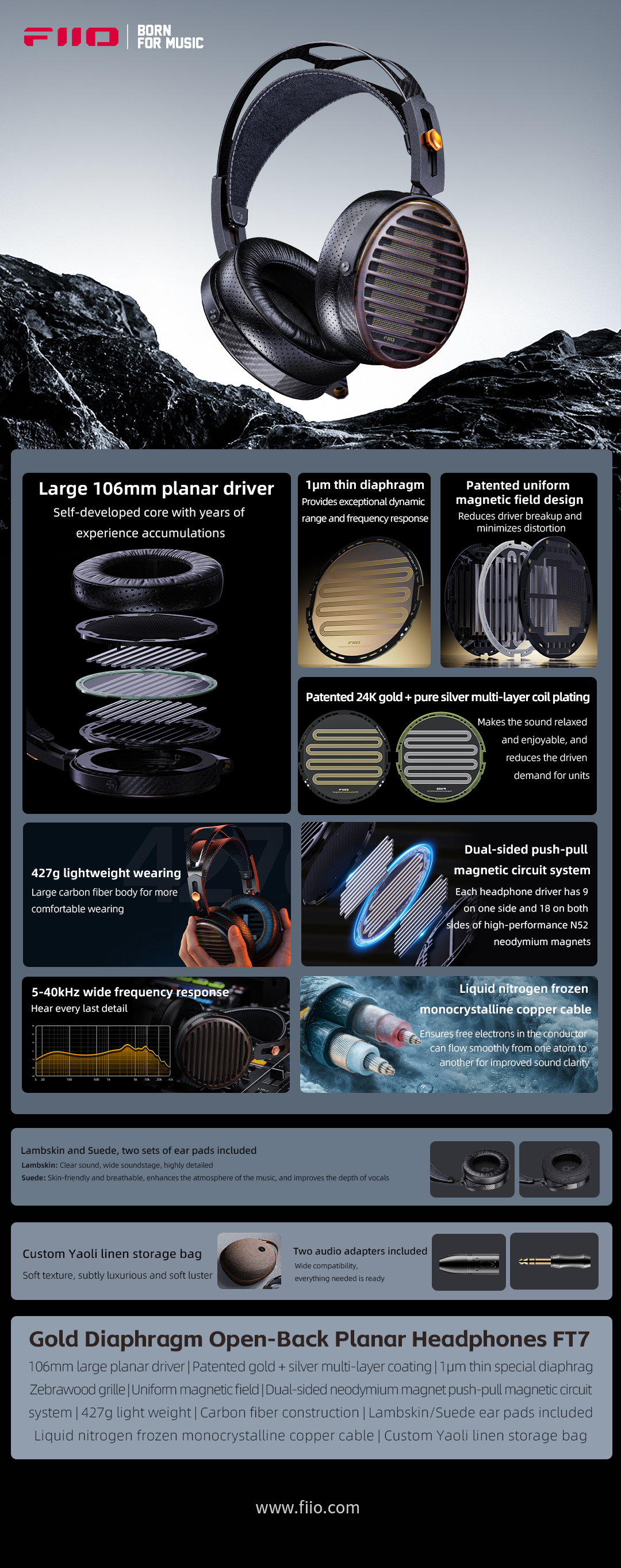 FIIO Open-Back Planar Headphones FT7 | Headphone Reviews and Discussion ...