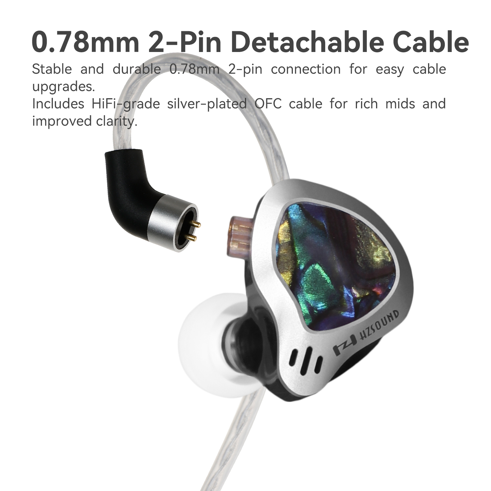 HZSOUND GINKGO Dual-Driver HiFi Earphones, PVD-coated Composite ...