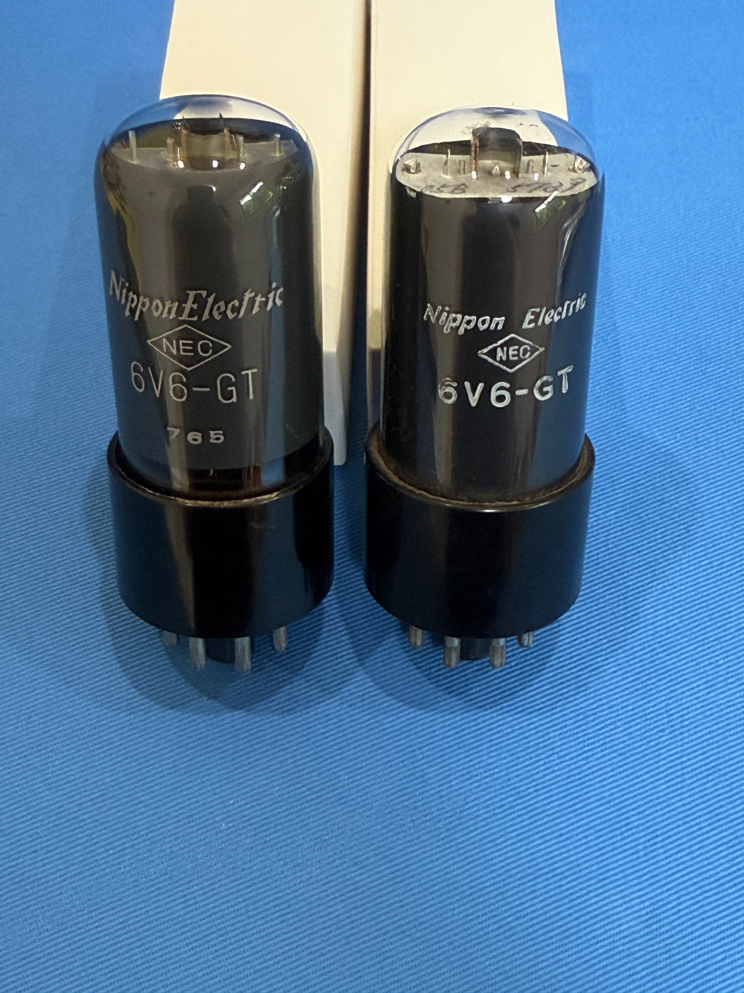 Perfectly Matched Ultra Pair of Rare NEC 6V6GT - Graphite Glass ...