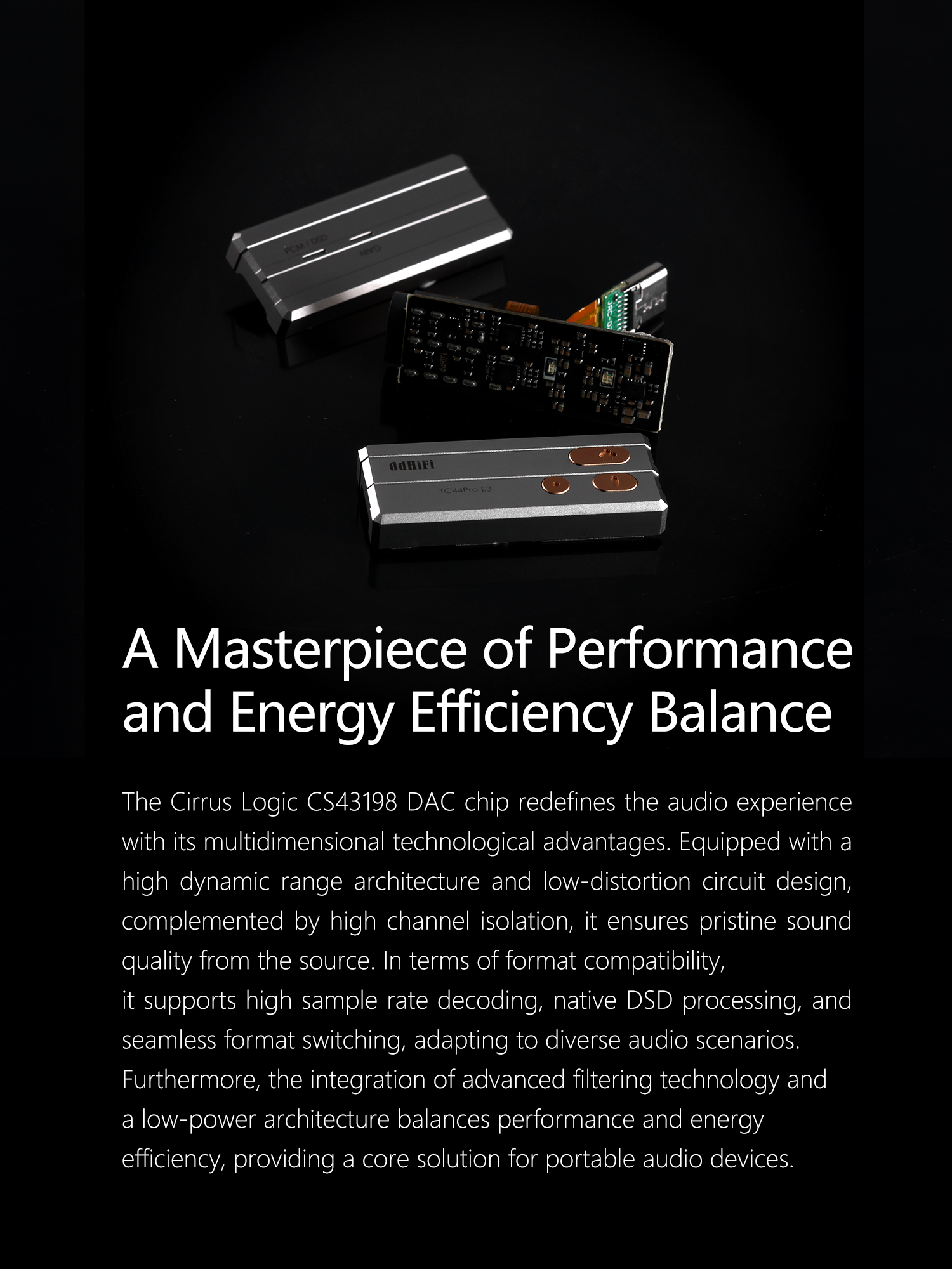 ddHiFi TC44Pro E3 Hi-Res DAC/AMP Adapter with Dual CS43198 DAC, 3.5mm ...