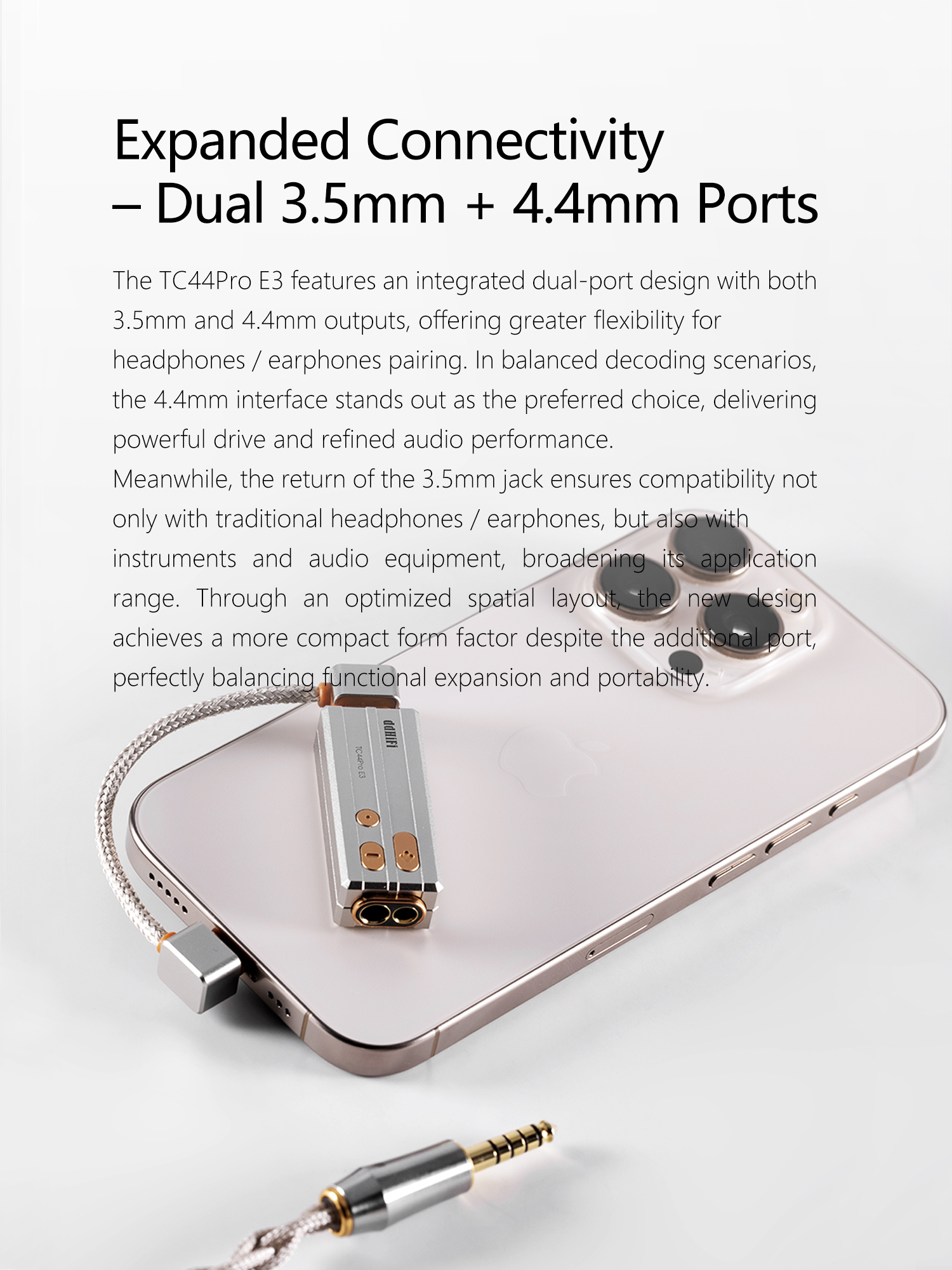 ddHiFi TC44Pro E3 Hi-Res DAC/AMP Adapter with Dual CS43198 DAC, 3.5mm ...