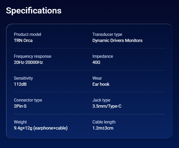 TRN ORCA | Headphone Reviews and Discussion - Head-Fi.org