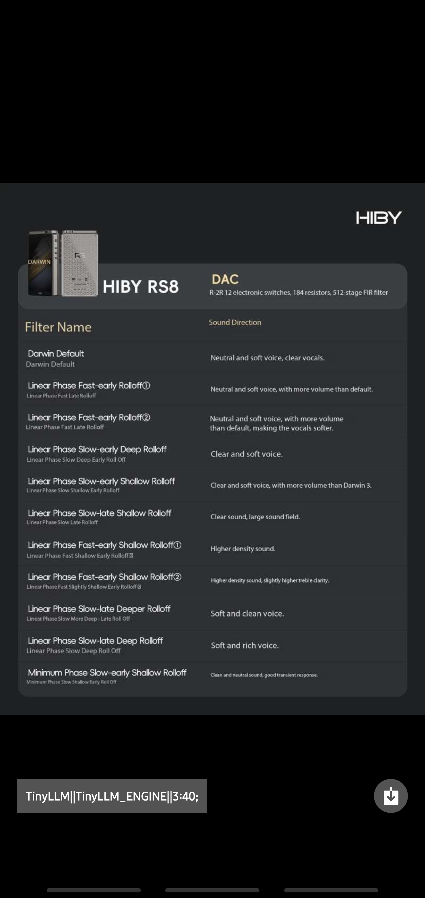 HiBy RS8 flagship Darwin R2R Android DAP -- Class A -- news and impressions thread | Page 259 ...
