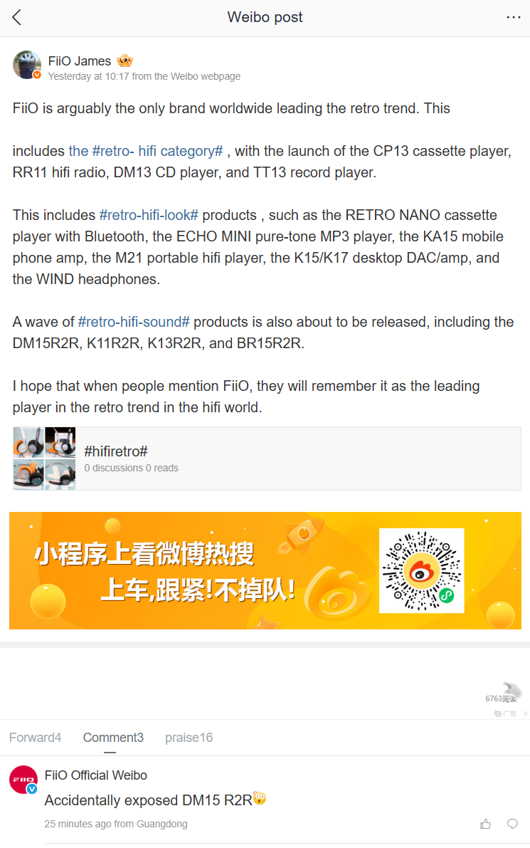 [FIIO DM13] HiFi Balanced Output Portable Stereo CD Player DM13 Is ...