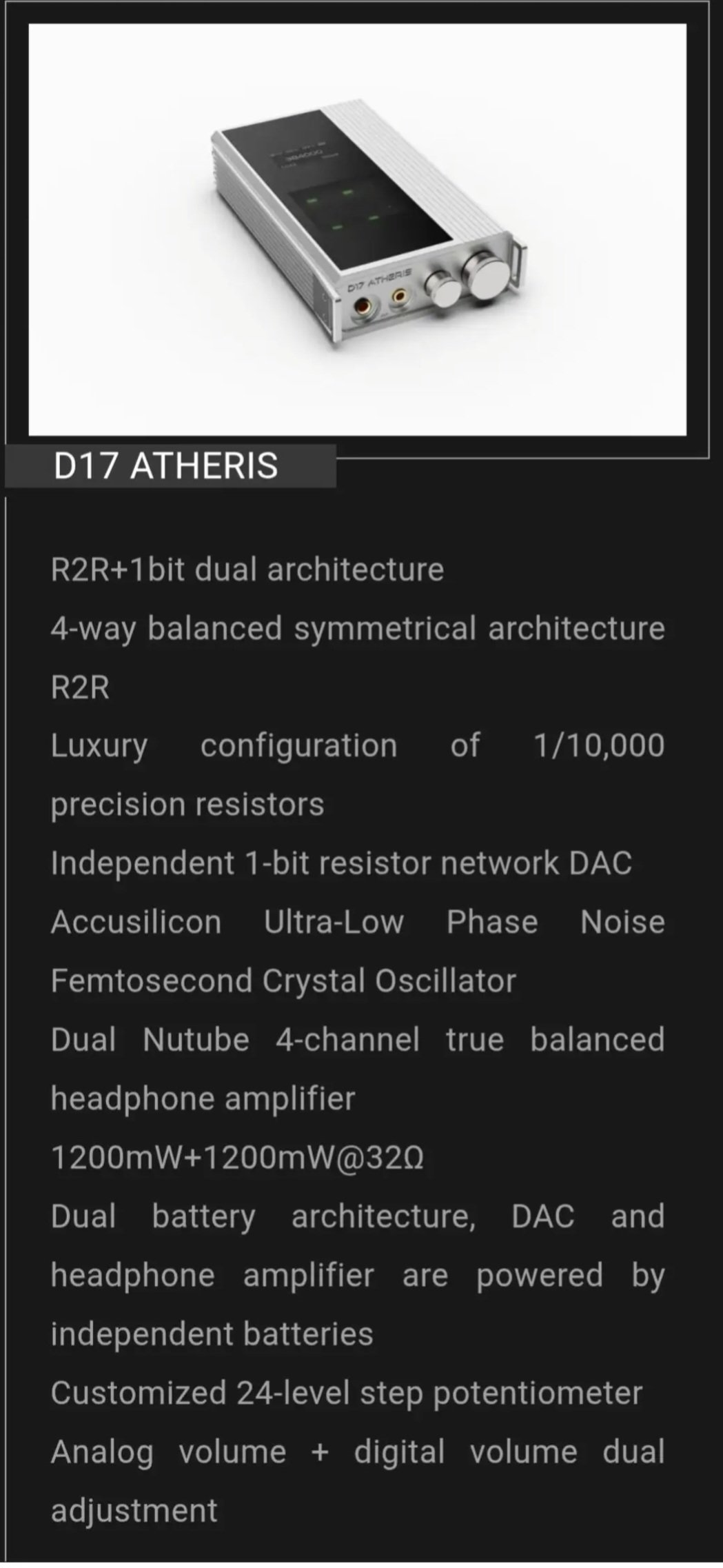Ibasso D17 Aetheris R2R -1 bit Dual | Headphone Reviews and Discussion ...