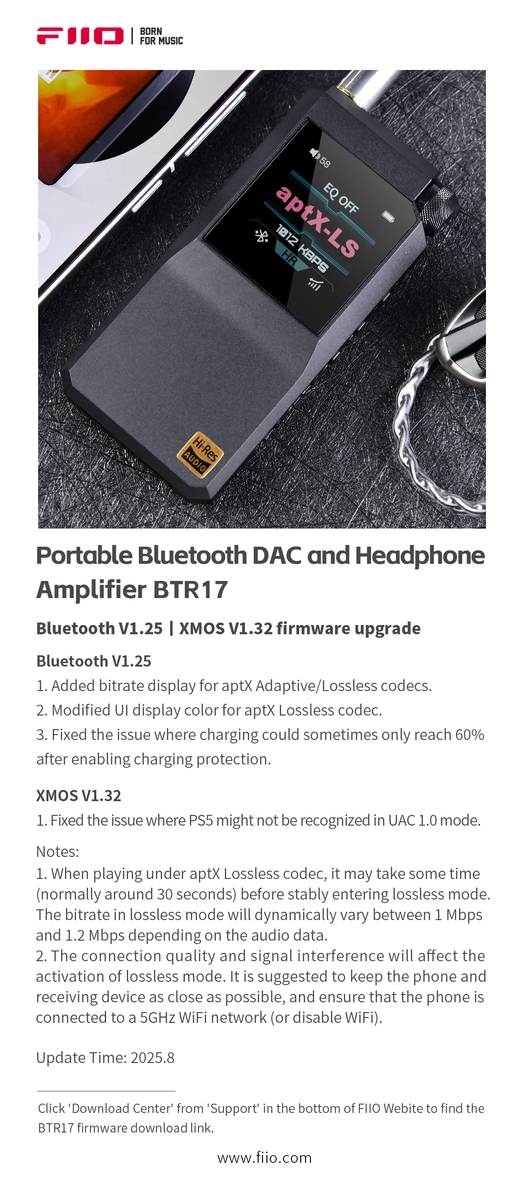 [FiiO BTR17/BTR7] True Lossless Bluetooth, Portable Bluetooth DAC and ...